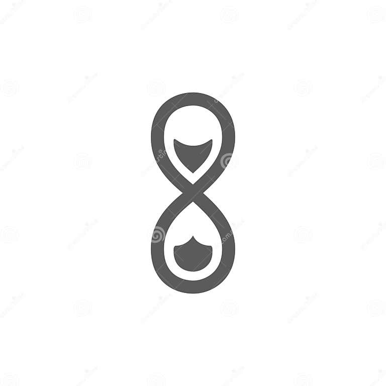 Time and Eternity Vector Logotype Illustration Concept Isolated on ...