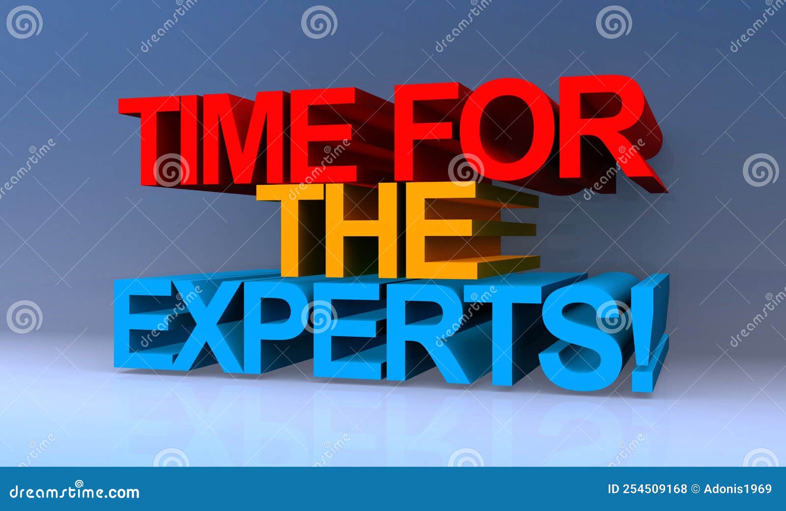 Time for the Experts on Blue Stock Illustration - Illustration of ...