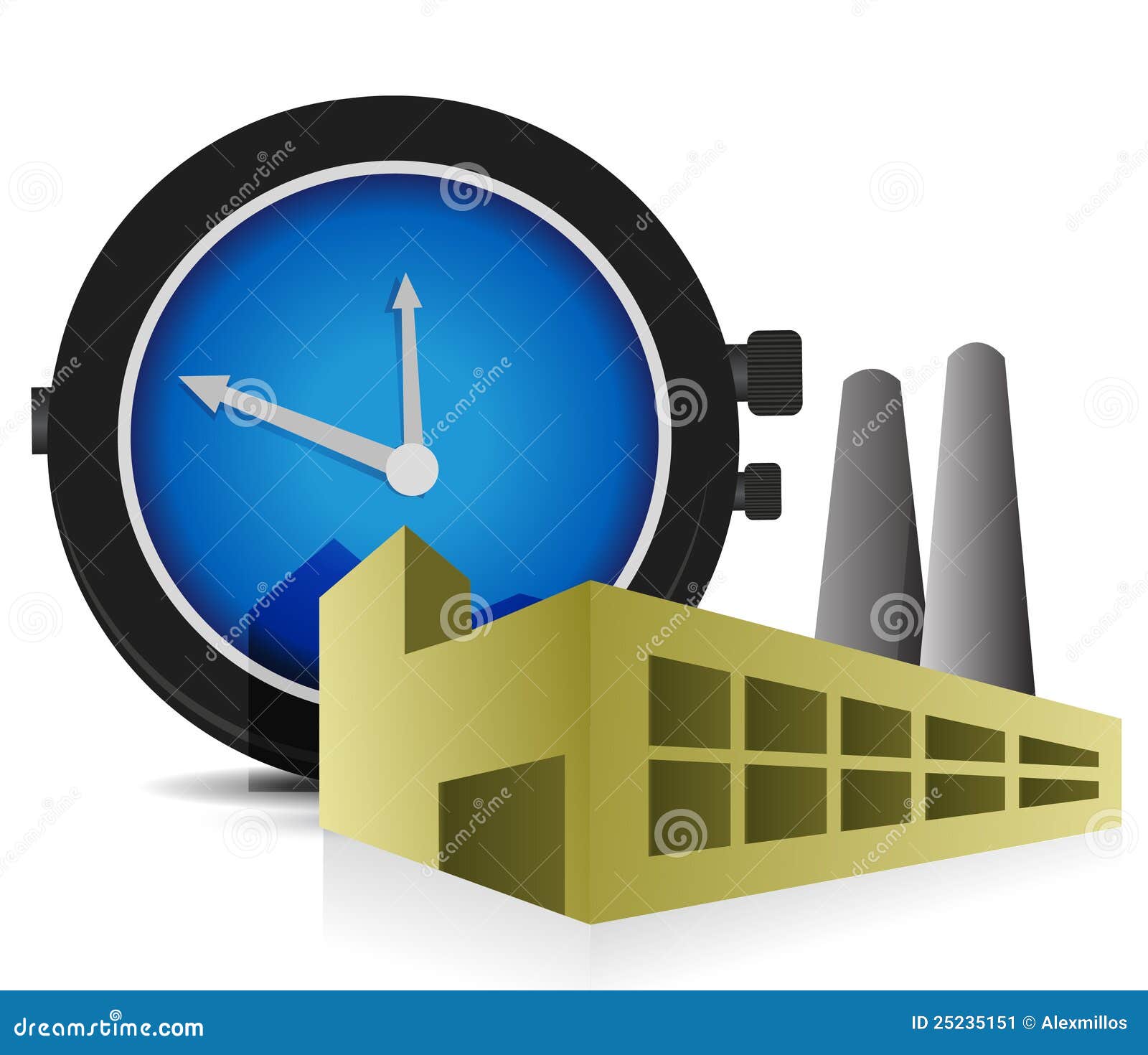 Time Factory Illustration Design Stock Vector - Illustration of ...