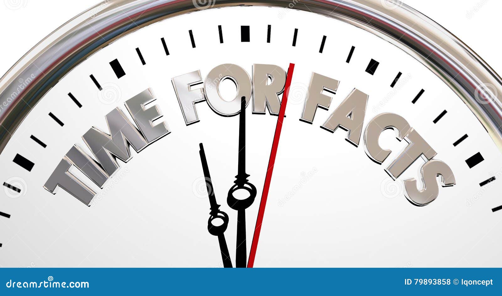 Time for Facts Truth Reality Research Clock Stock Illustration ...