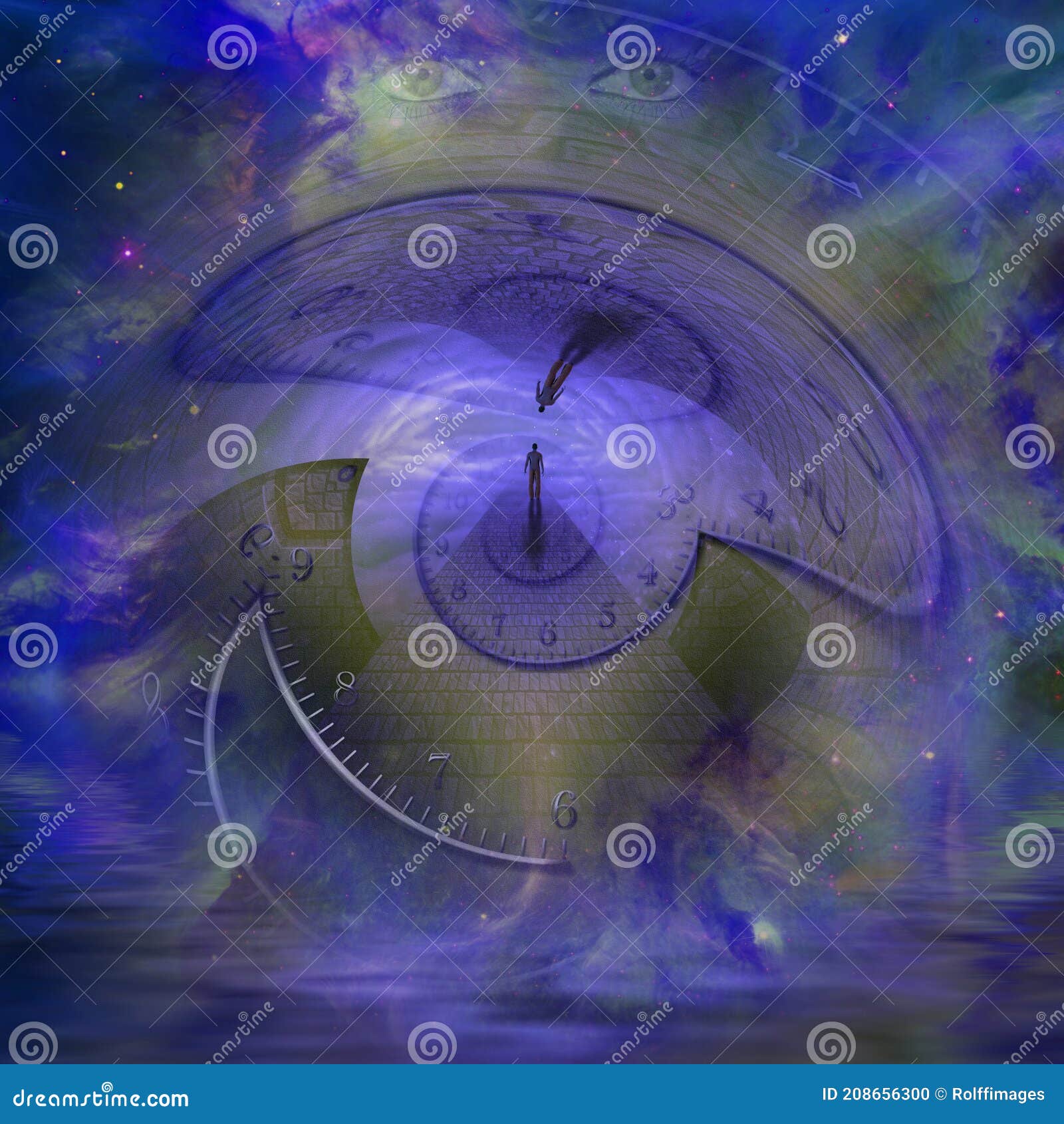 Time Fantasy Art stock illustration. Illustration of eternity - 208656300