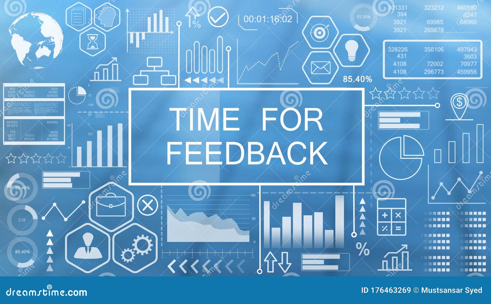 Time for Feedback, Animated Typography Stock Illustration ...