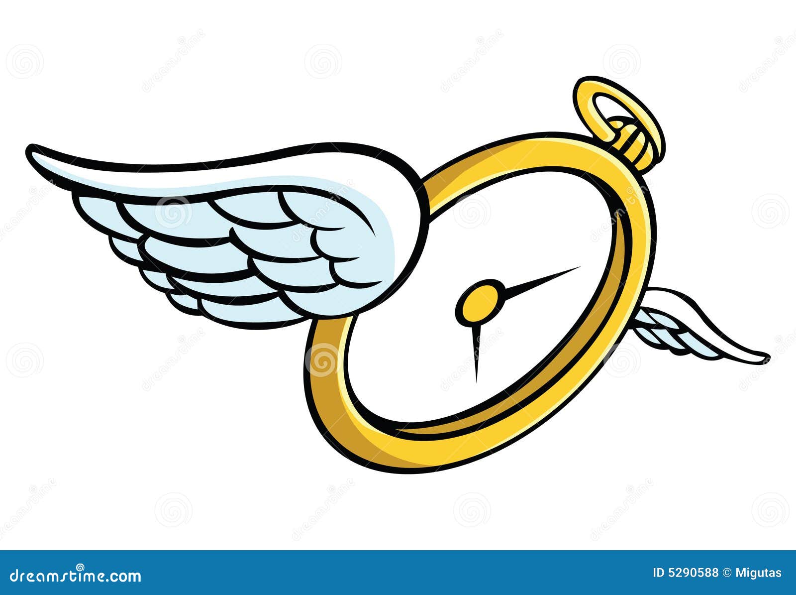 Time flies stock vector. Illustration of illustrations - 5290588