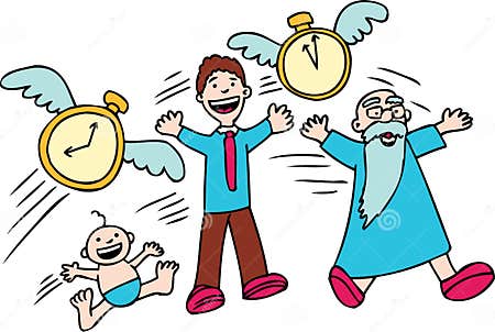 Time Flies! stock vector. Illustration of vector, clock - 9595533