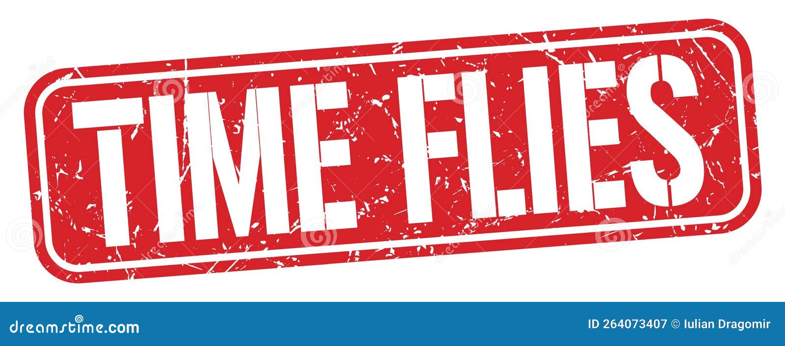 TIME FLIES Text Written on Red Stamp Sign Stock Illustration ...