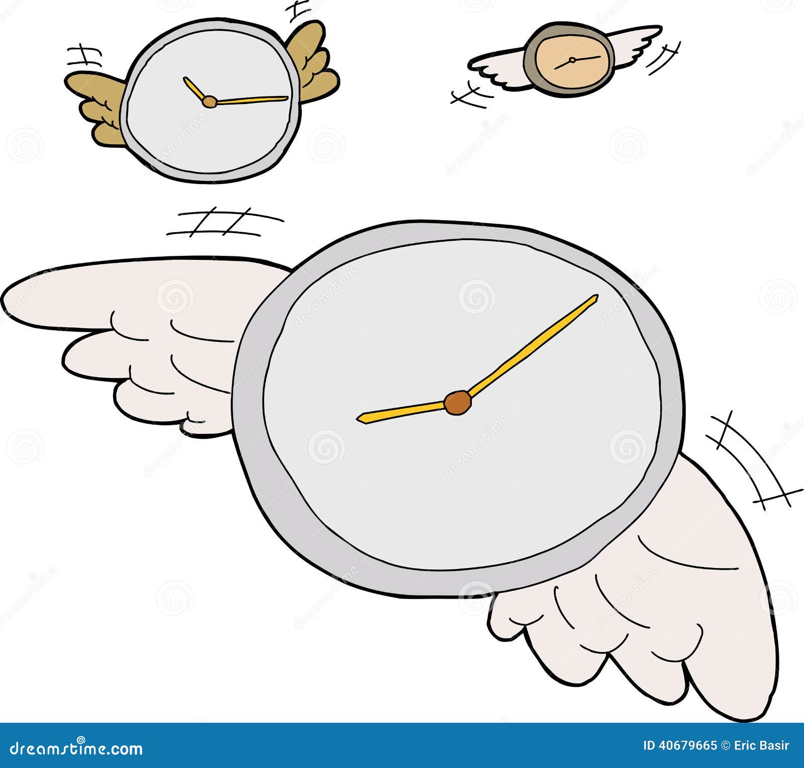 Time Flies stock vector. Illustration of fluttering, concept - 40679665