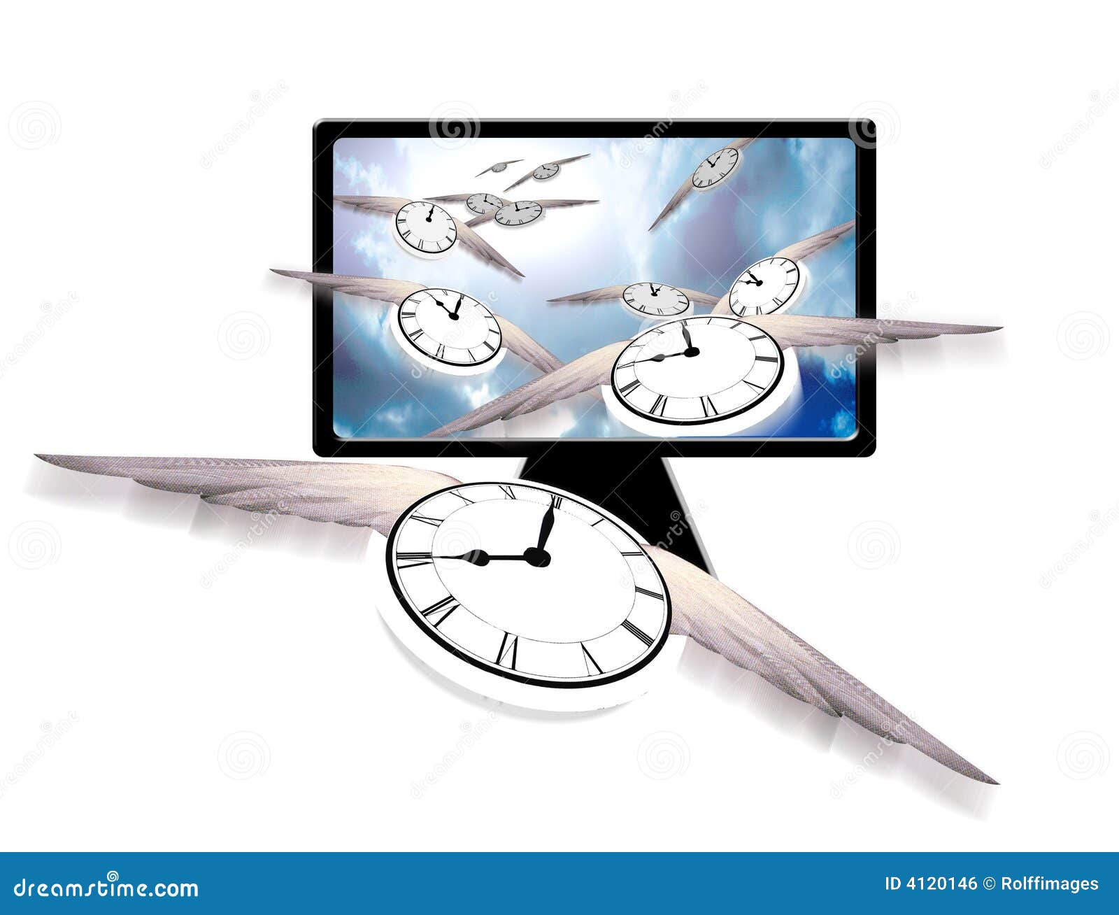 Time in Flight stock illustration. Illustration of dreamlike - 4120146