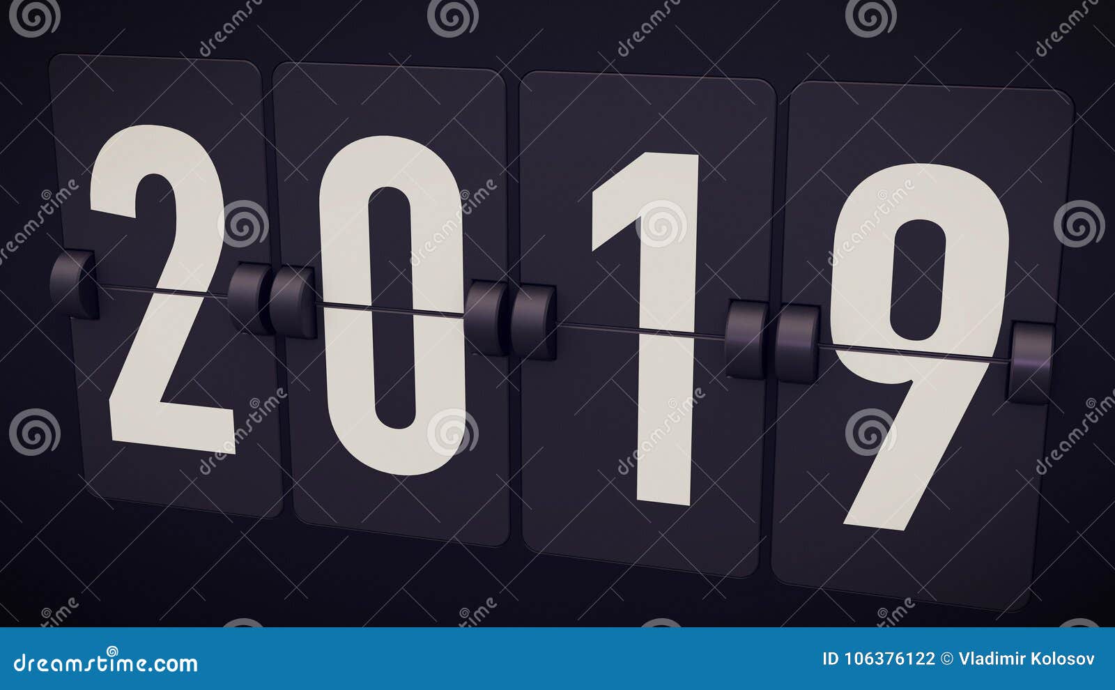 Time Flipclock on the Black Surface Stock Illustration - Illustration ...