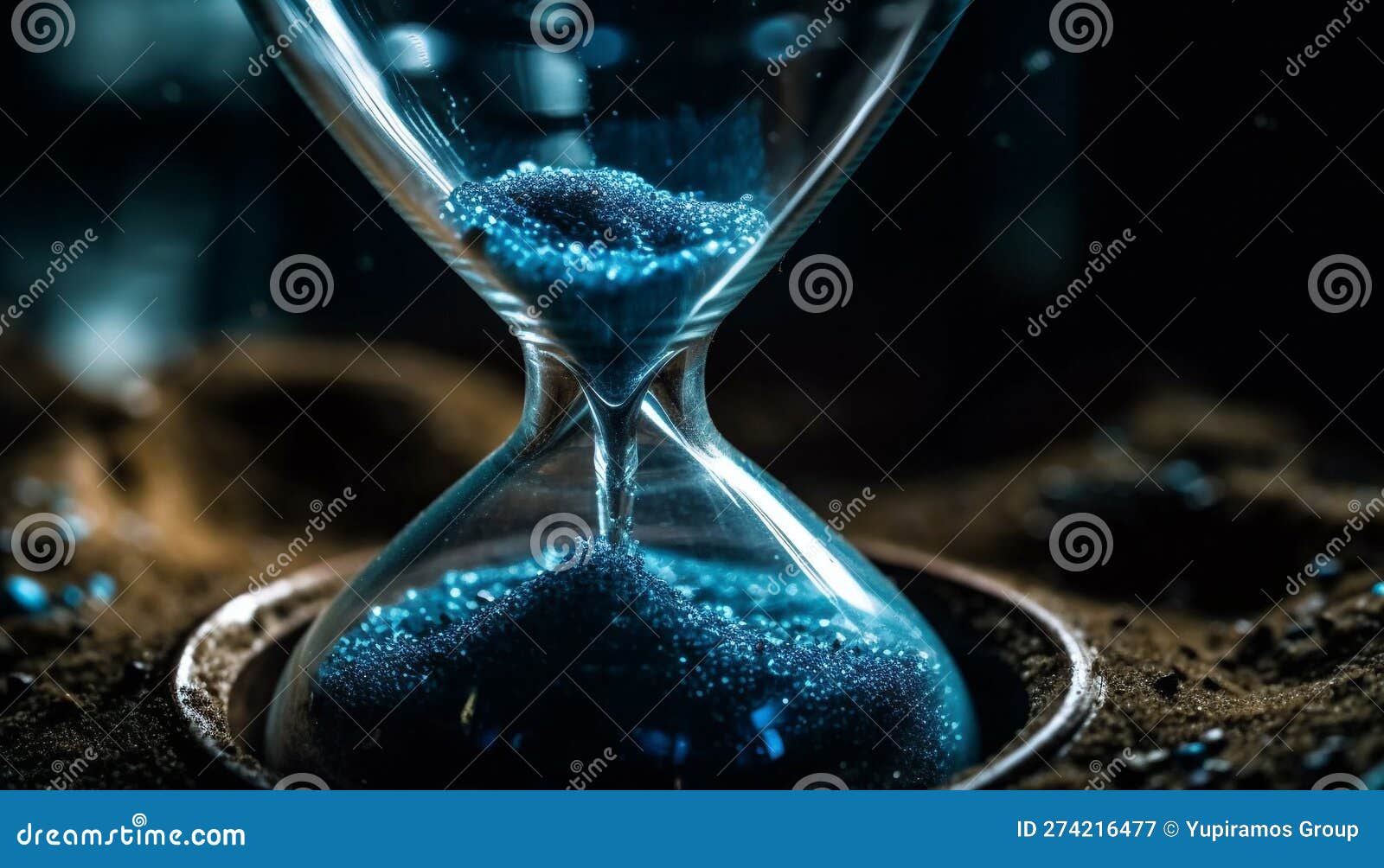 Time Flows Like Wet Sand in Hourglass Generated by AI Stock Image ...