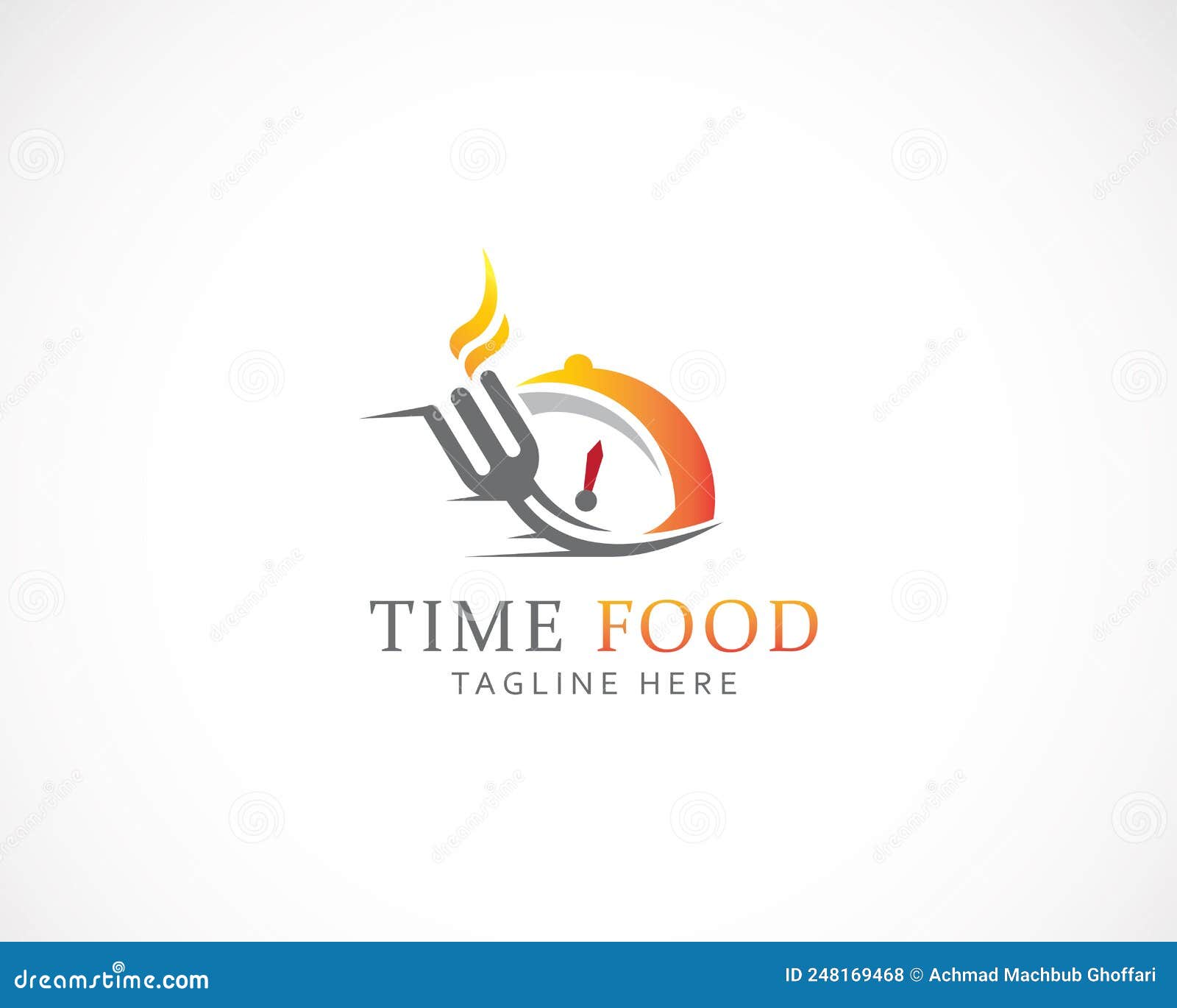 Time Food Logo Creative Design Concept Illustration Logo Stock ...