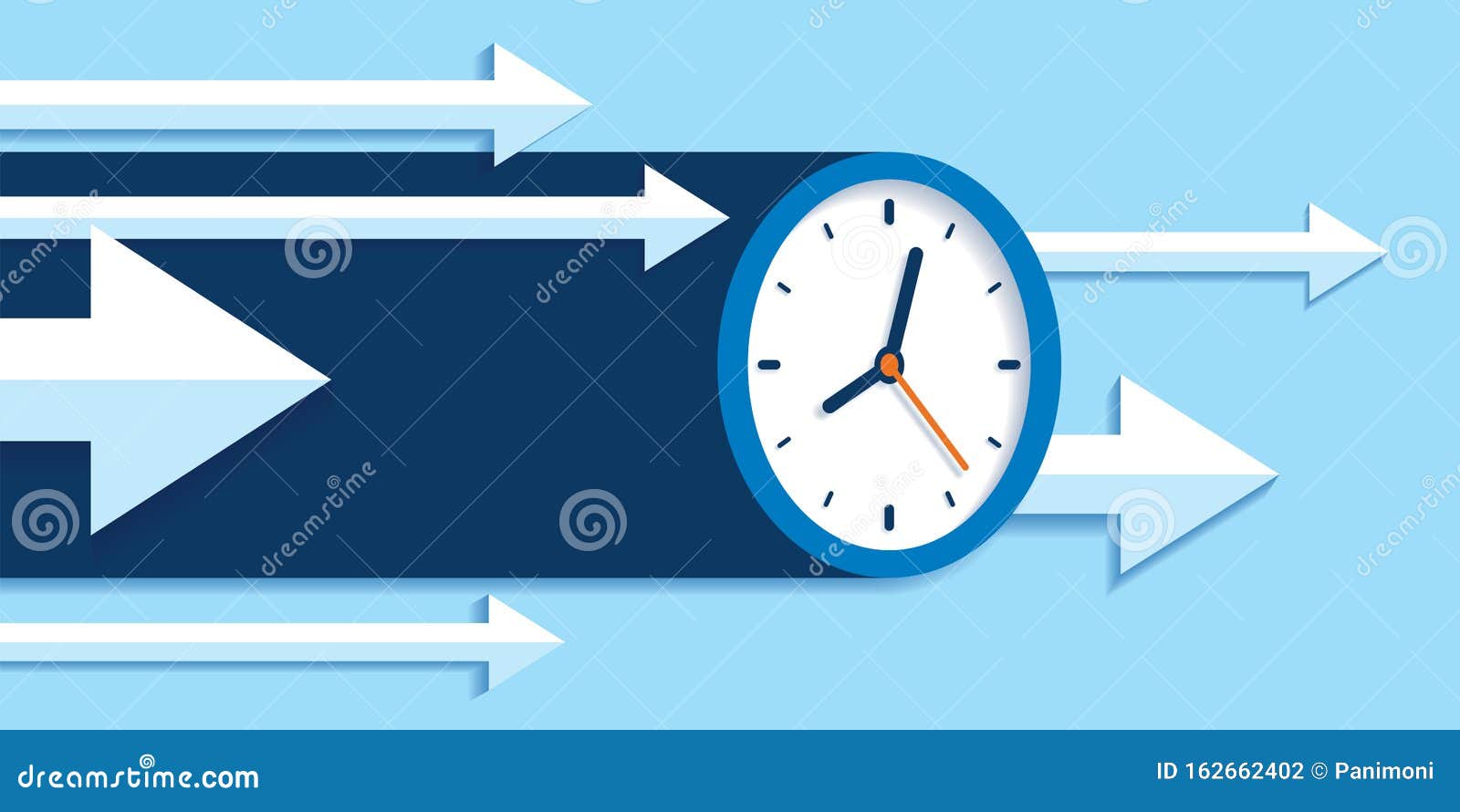 Time Forward. Fast Decision. 3D Clock Icon, Right Arrow, Timer On A ...