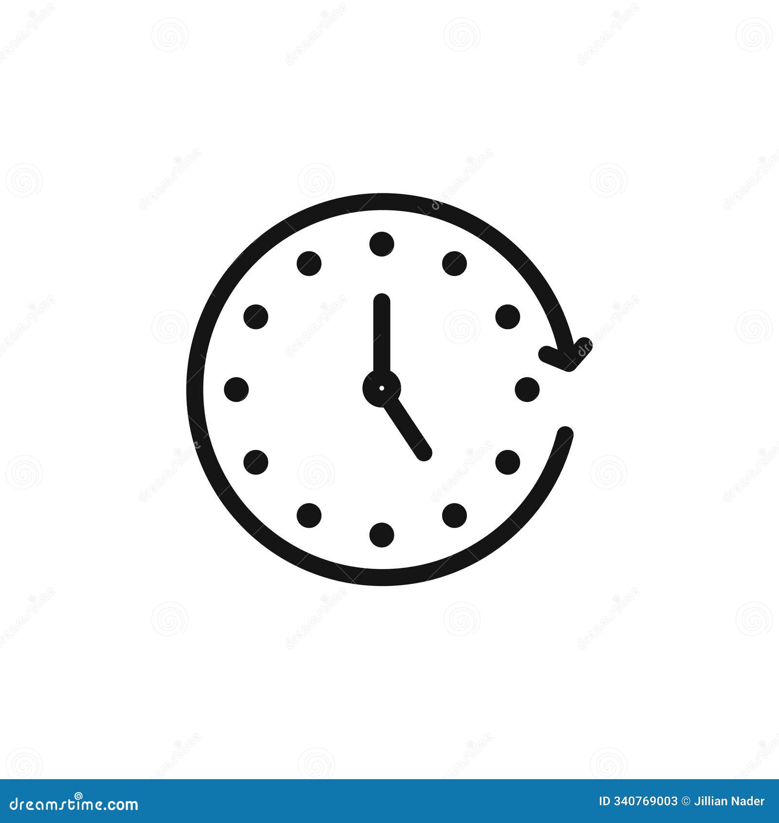 Time Forward Icon Thin Line Flat Illustration Stock Illustration ...