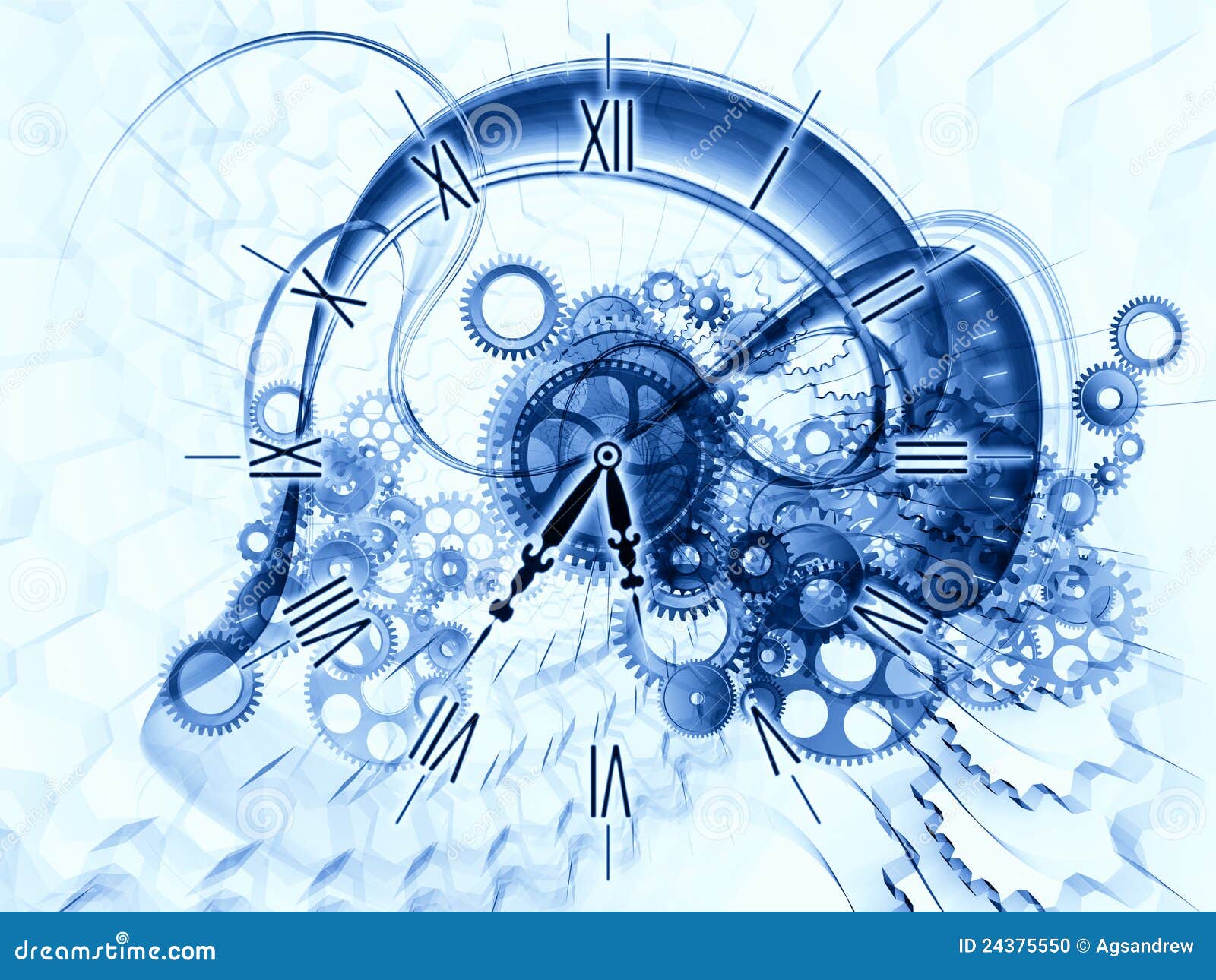 Time fragments stock illustration. Illustration of clock - 24375550