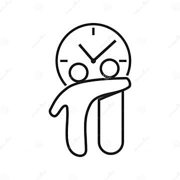 Time Friend Commitment Teamwork Together Outline Logo Stock Vector ...