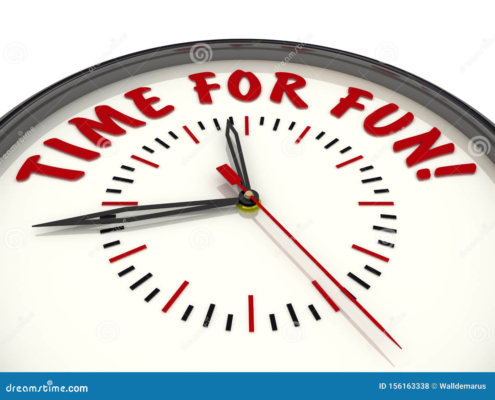Time for Fun! Clock with Text Stock Illustration - Illustration of ...