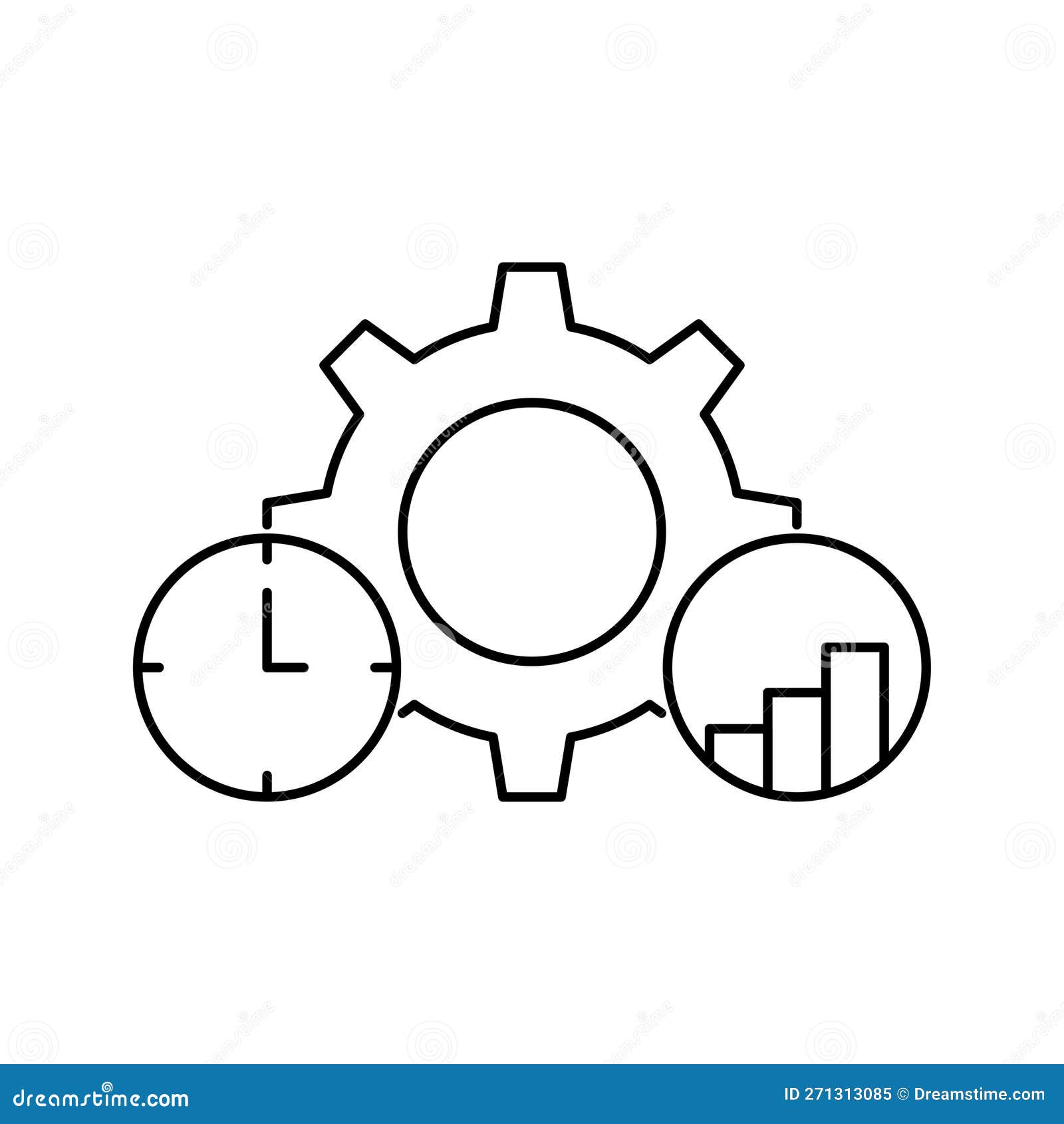 Time, Gear, Management, Growth, Business Growth Time Management Icon ...