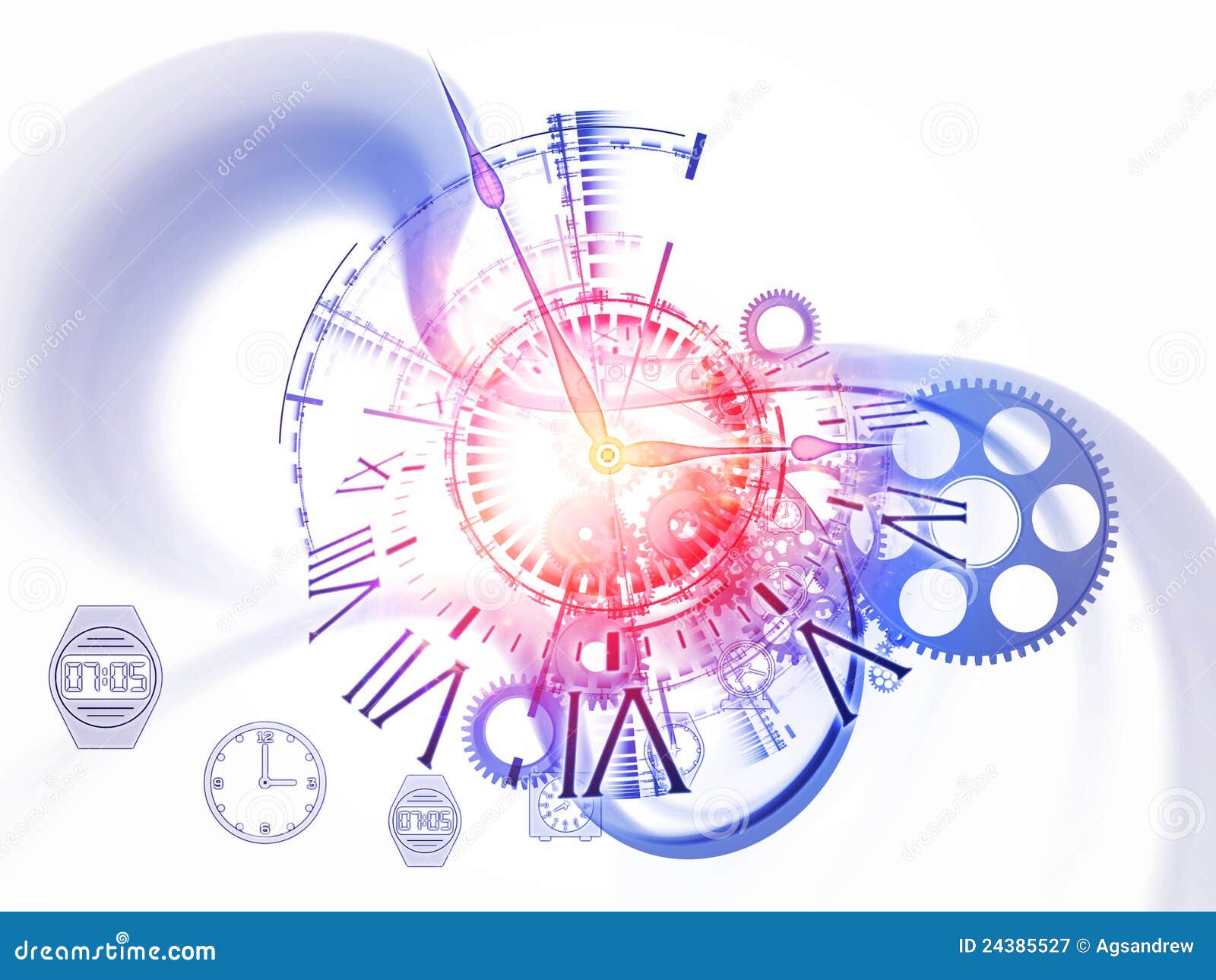 Time gears stock illustration. Illustration of minute - 24385527