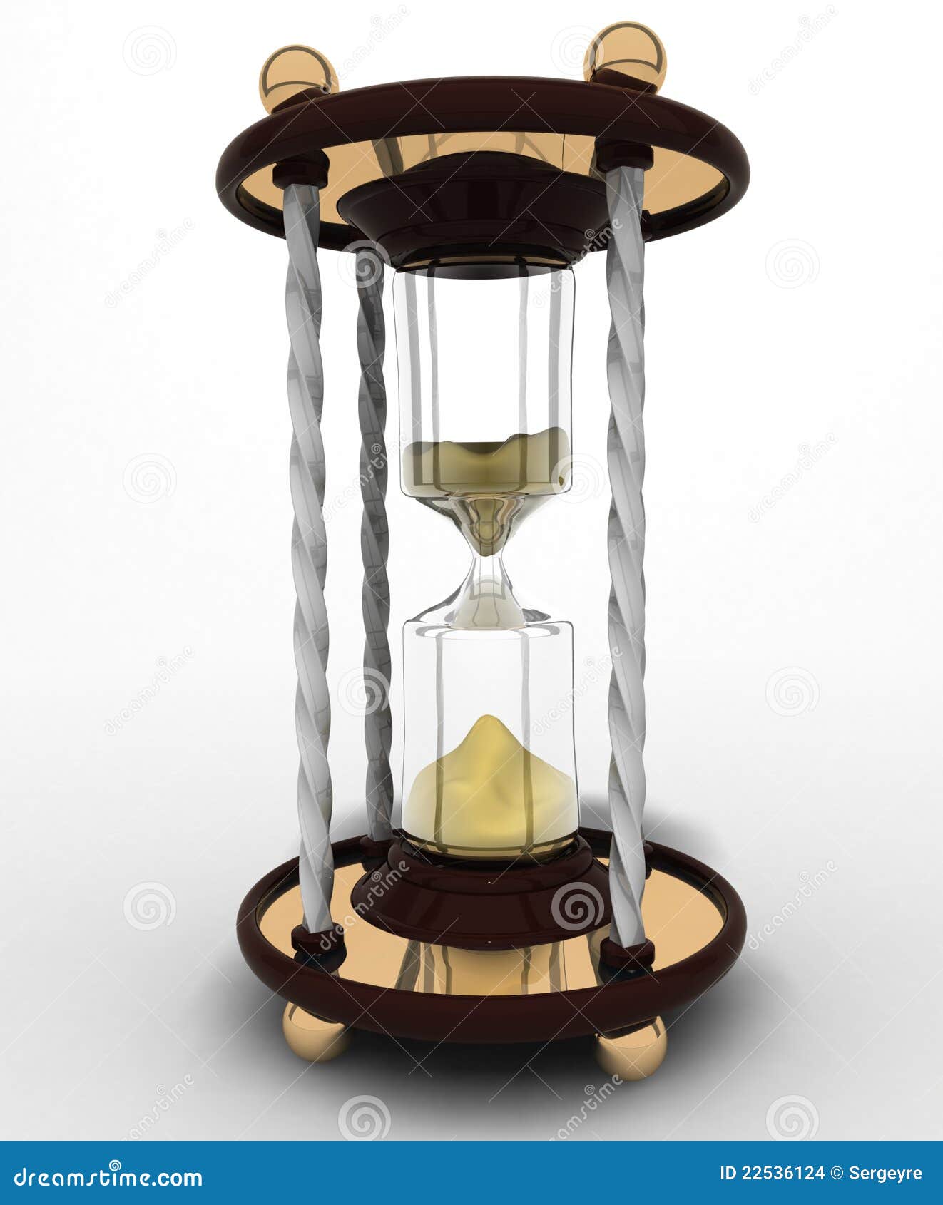 Time in the glass stock illustration. Illustration of gold - 22536124