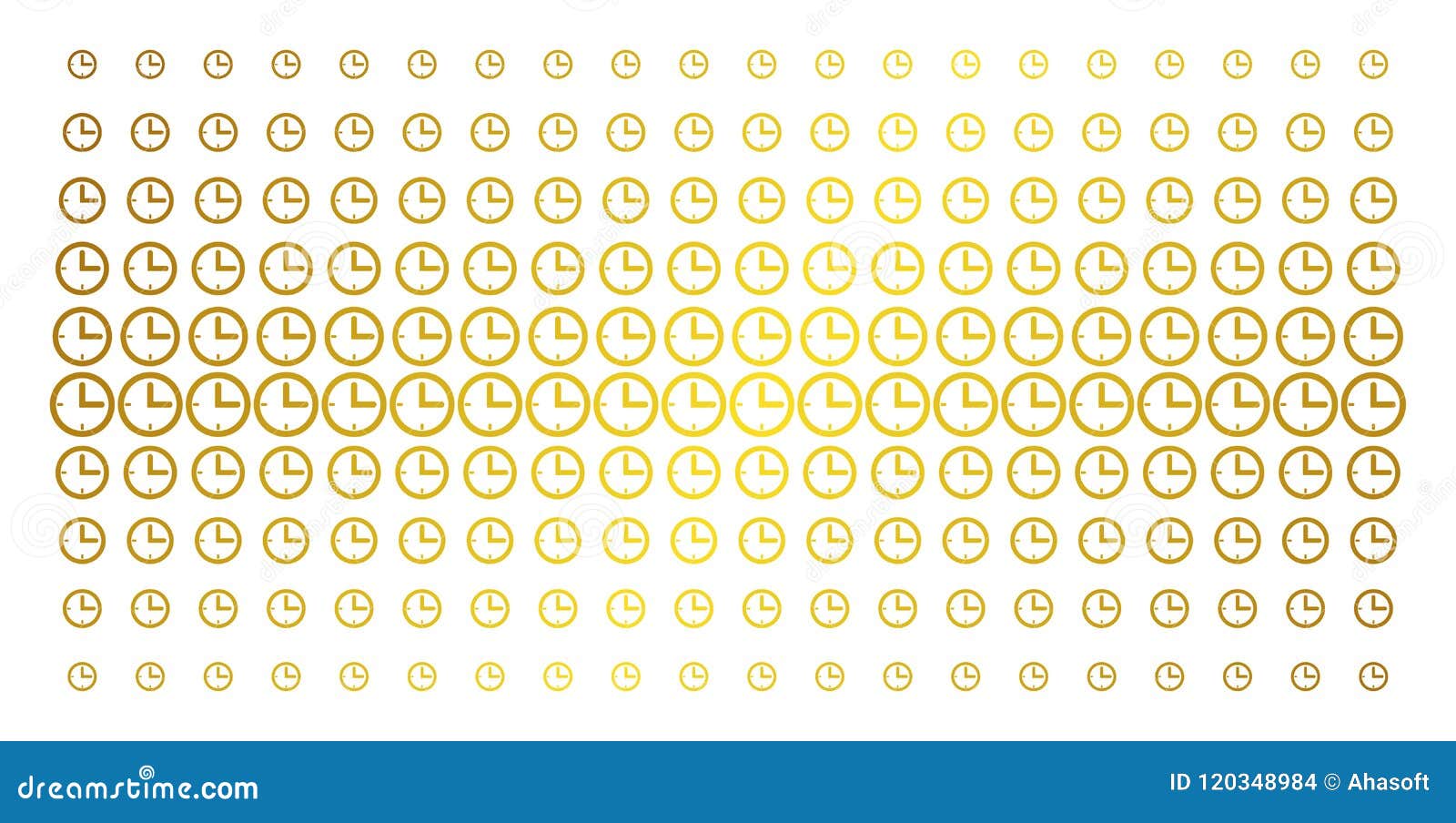 Time Gold Halftone Pattern stock vector. Illustration of concept ...