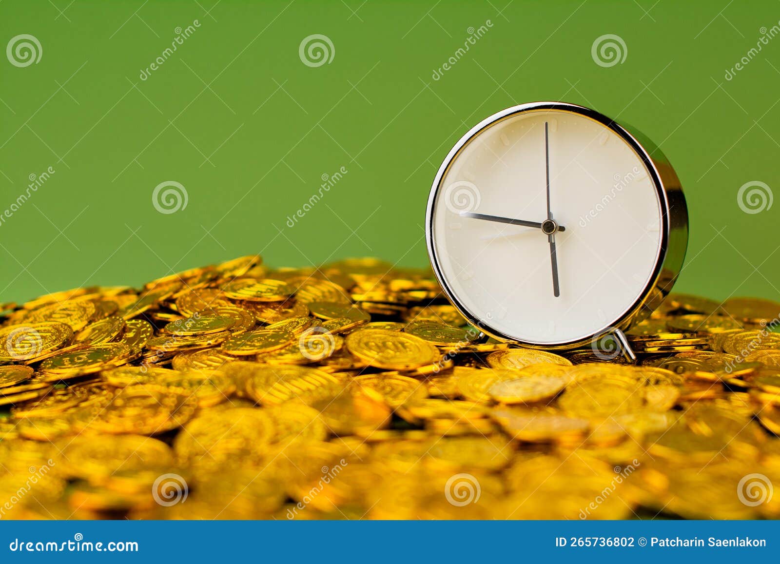 Time and Gold the Idea of Saving Gold and Valuable Time Stock Photo ...
