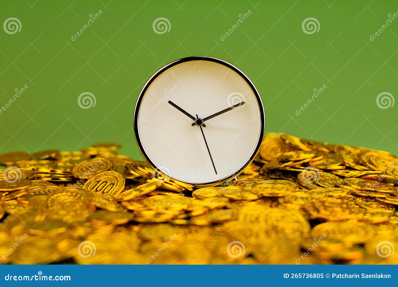 Time and Gold the Idea of Saving Gold and Valuable Time Stock Image ...
