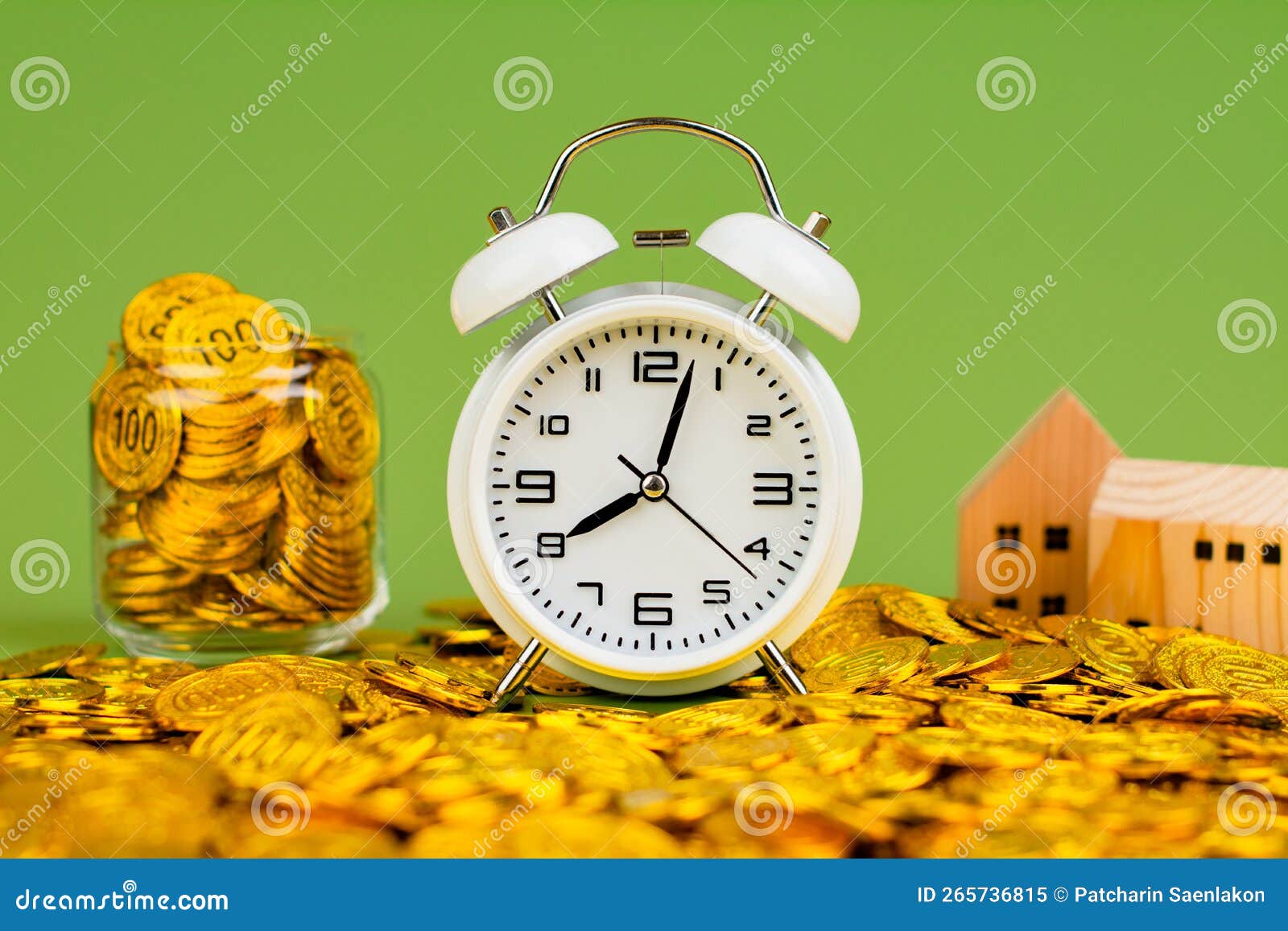 Time and Gold the Idea of Saving Gold and Valuable Time Stock Image ...