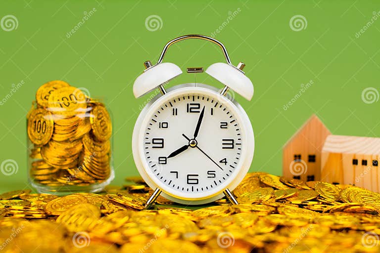 Time and Gold the Idea of Saving Gold and Valuable Time Stock Image ...