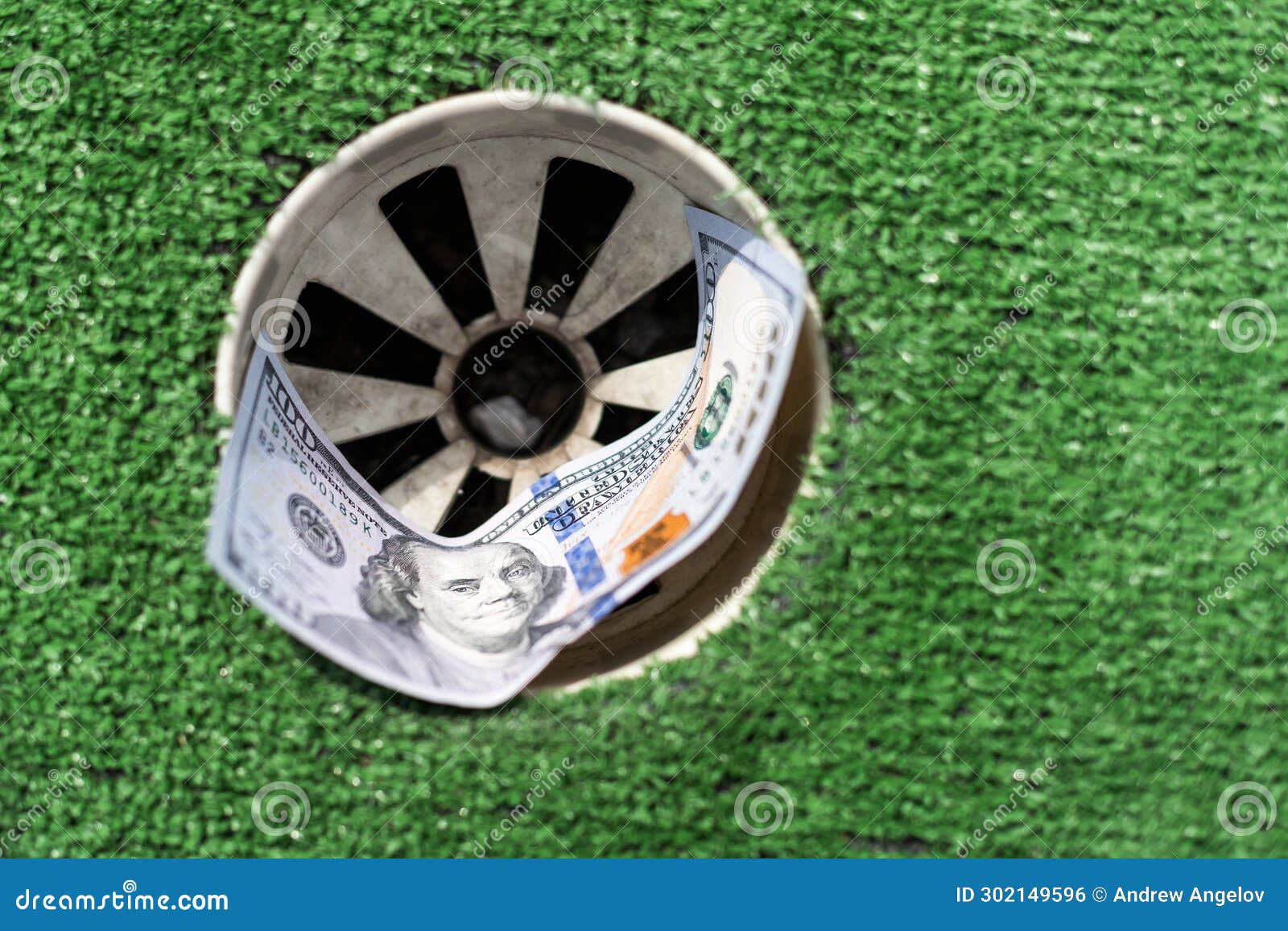 Time for Golf Gambling, Money in the Mini Golf Hole Stock Photo - Image ...