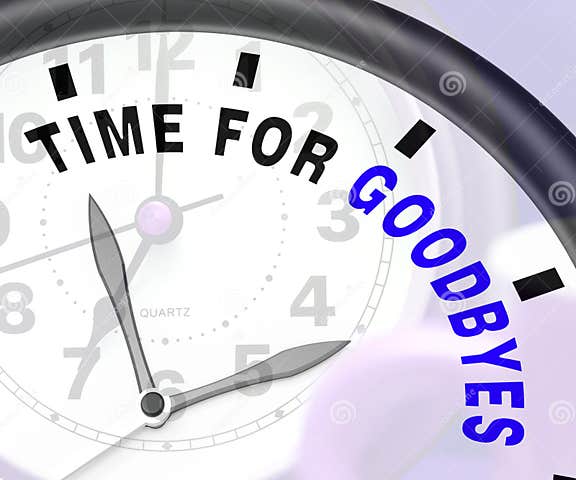 Time for Goodbyes Message Showing Farewell or Bye Stock Illustration ...
