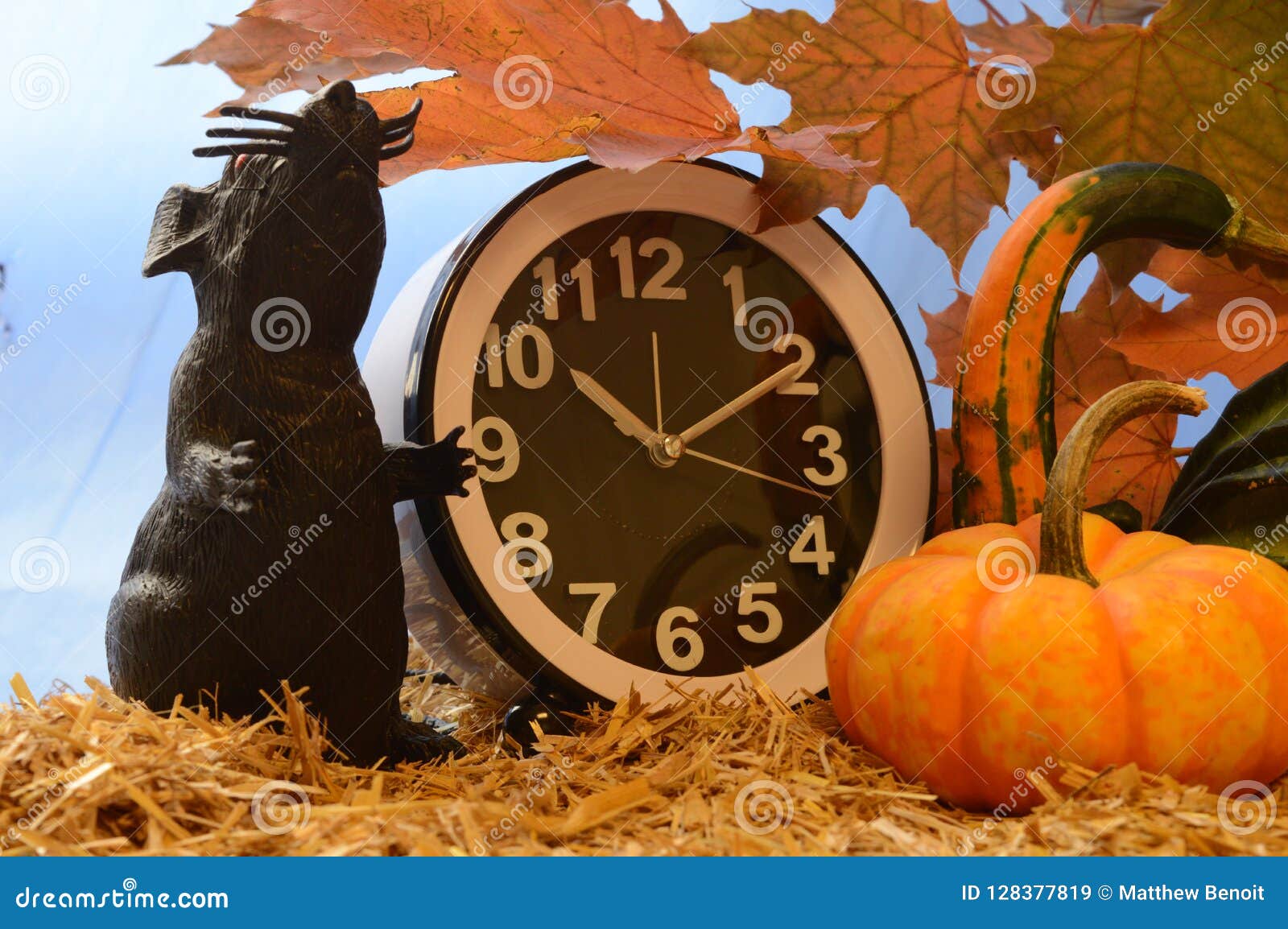 Time for Halloween stock image. Image of golden, clock - 128377819