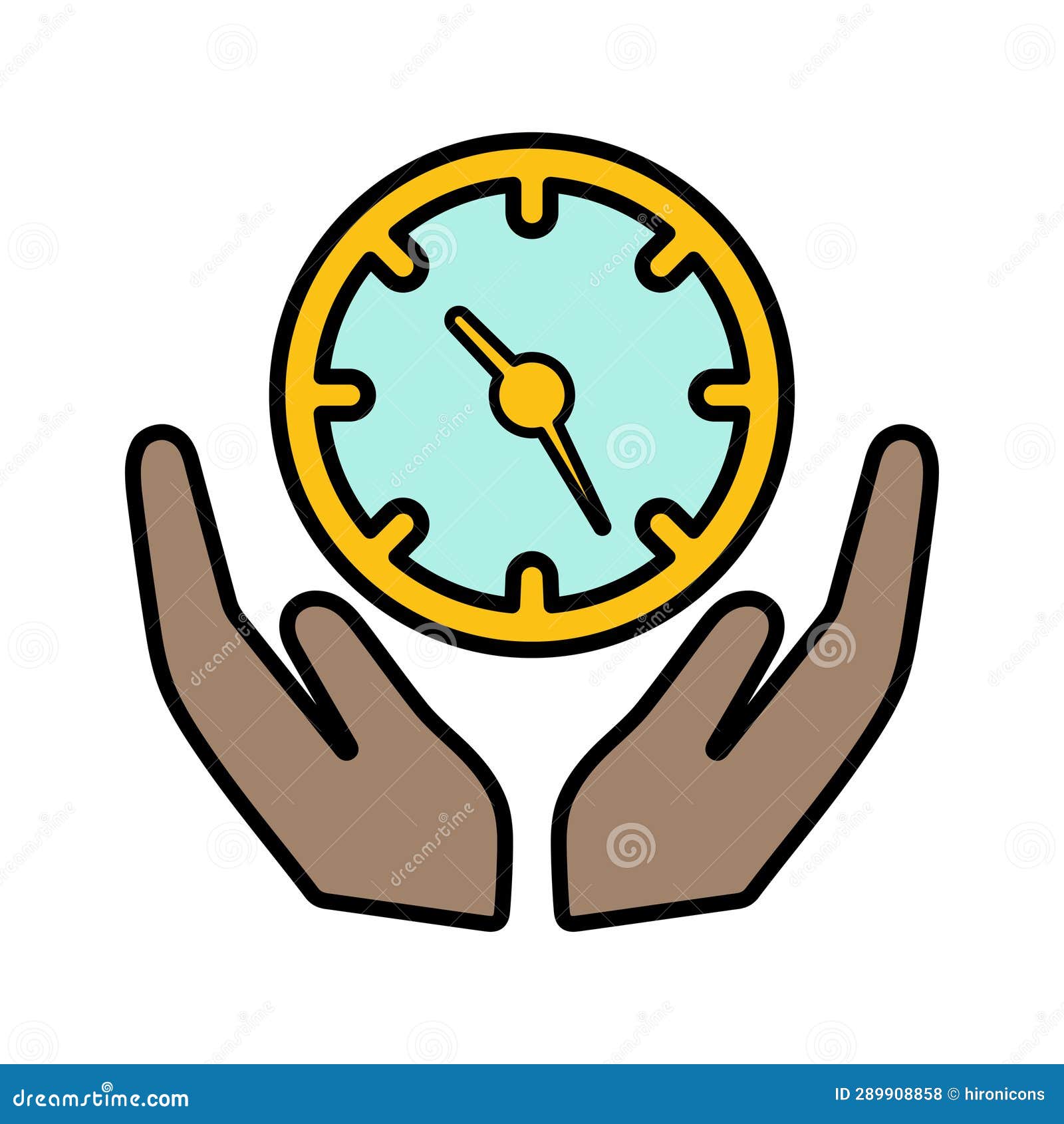 Time Hand icon stock illustration. Illustration of square - 289908858