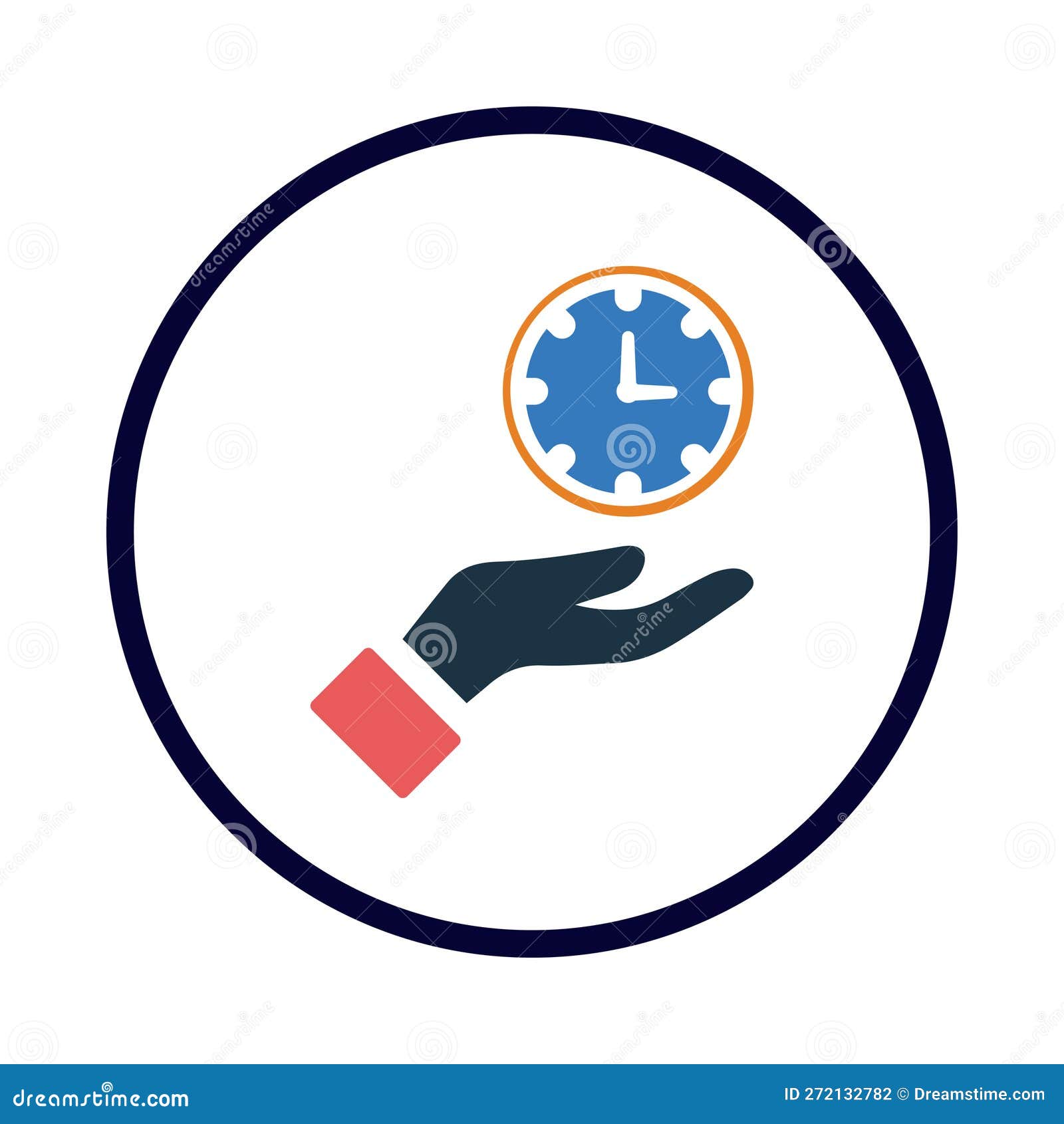 Time, Hand, Watch, Time on Hand Icon Stock Vector - Illustration of ...