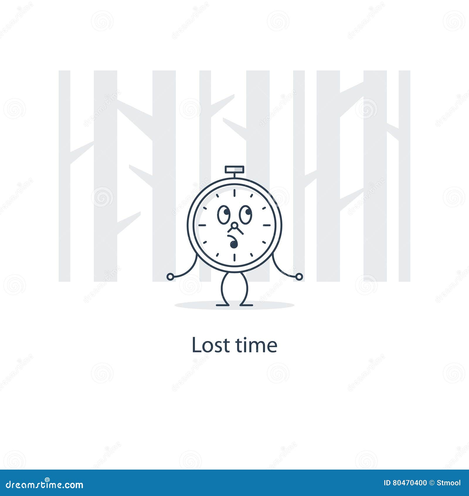 Time Has Gone, Lost Opportunities Concept Stock Vector - Illustration ...