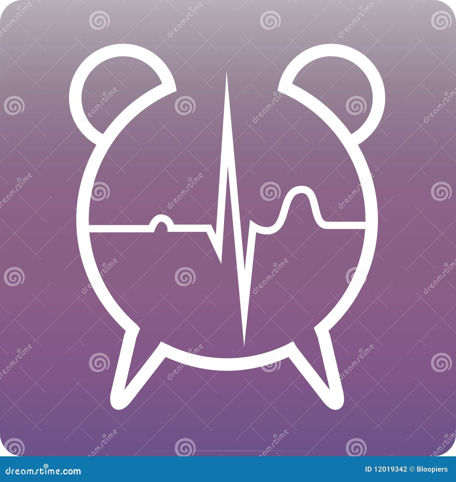 Cardiac Time Bomb With Det Cord + 2 EKG Strips Vector Illustration ...