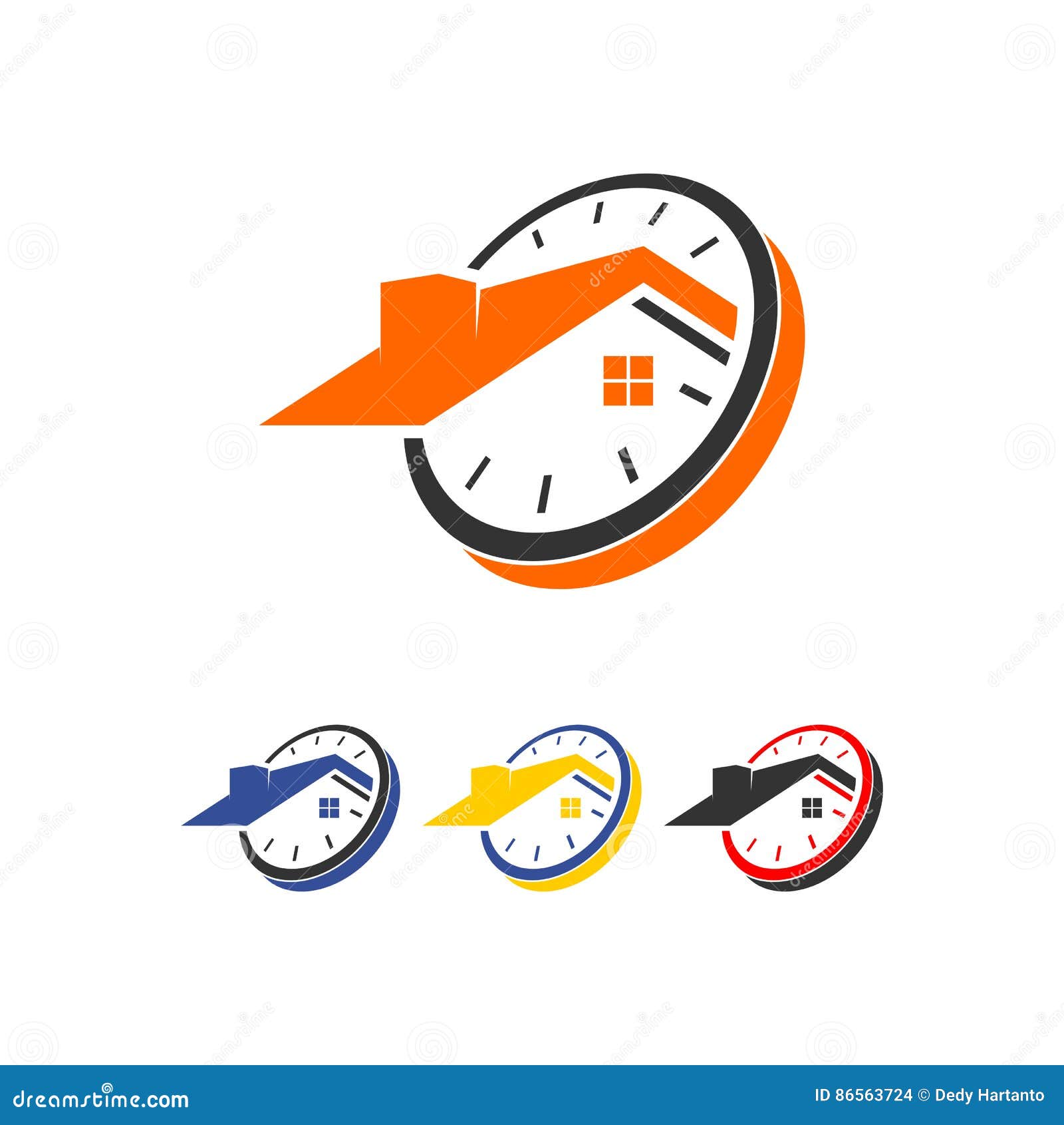 Time home vector logo stock vector. Illustration of potential - 86563724