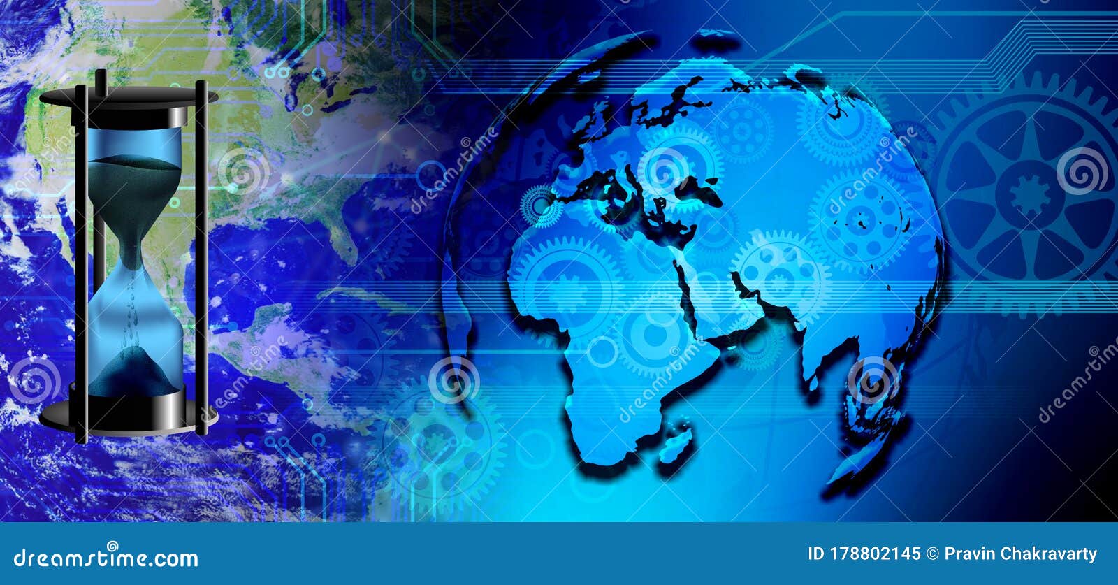 Time less Hour High-tech Cogs Technology Textured Background.Global ...