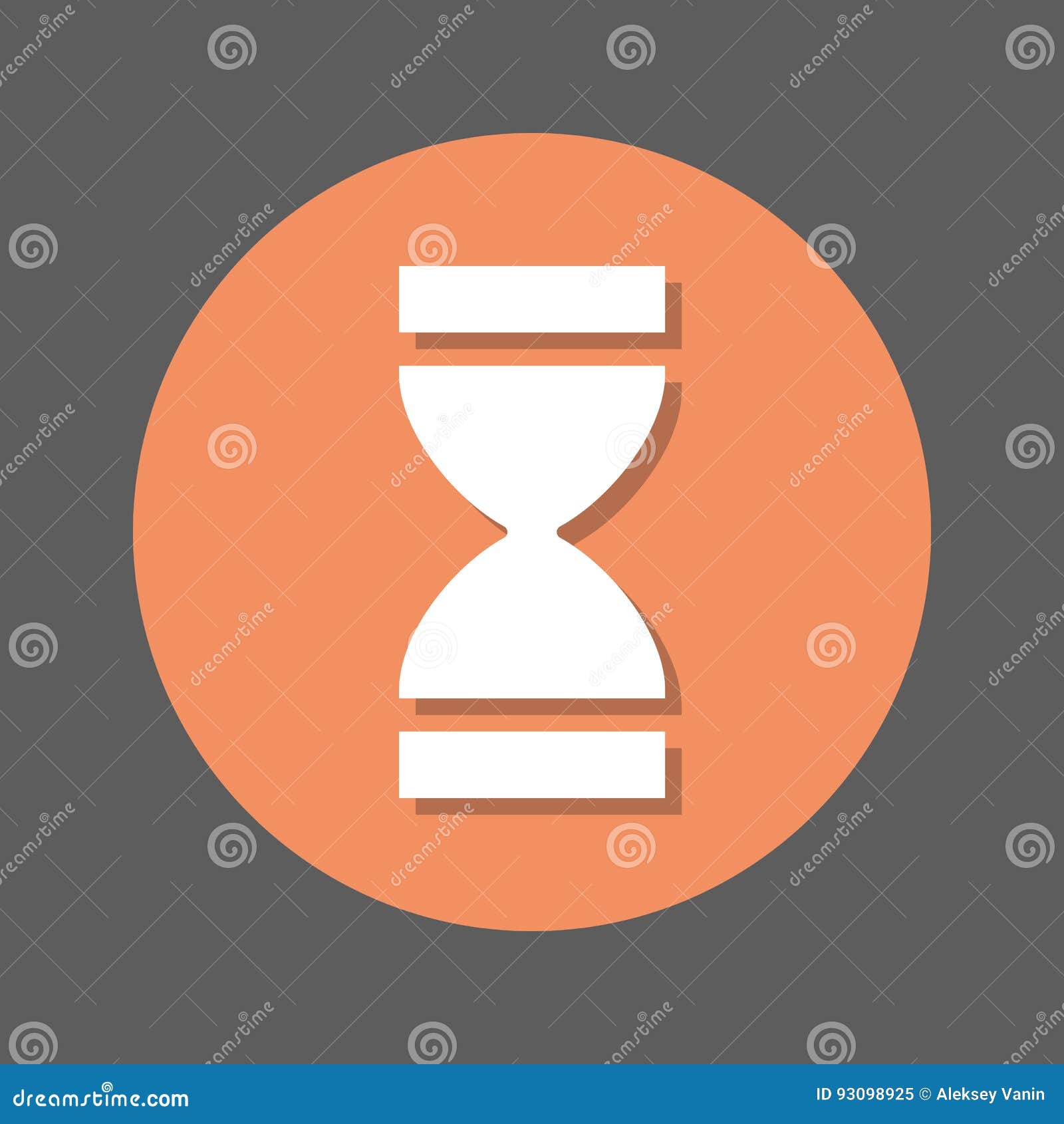 Time, Hourglass Flat Icon. Round Colorful Button, Circular Vector Sign ...