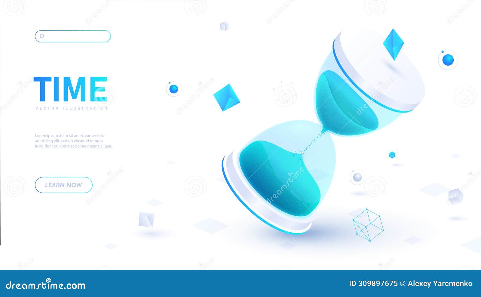 Time Hourglass White Poster Vector Stock Illustration - Illustration of ...