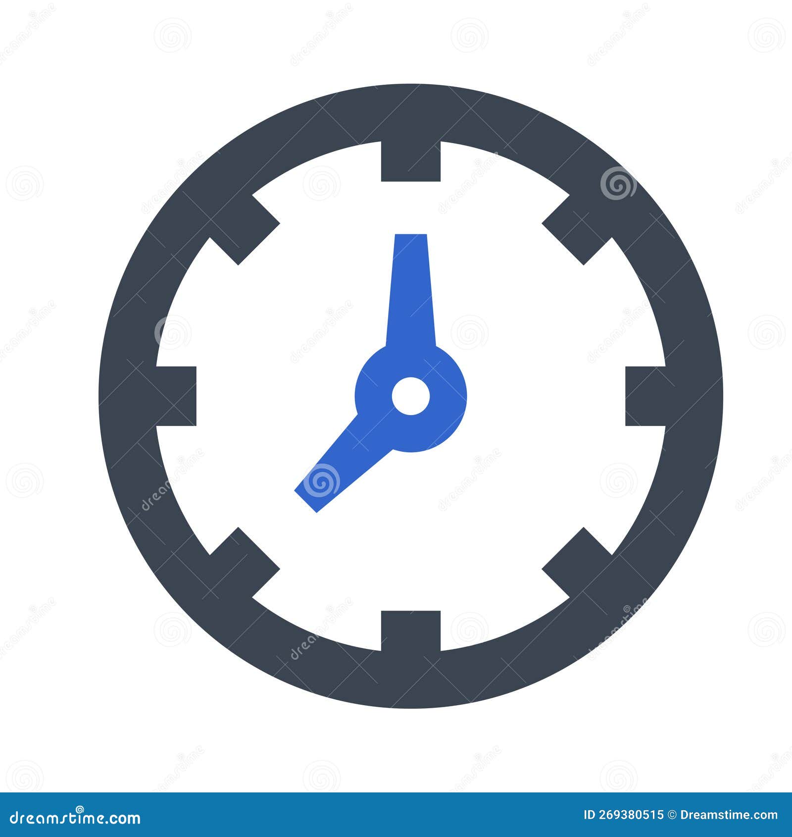 Time icon stock vector. Illustration of time, hour, deadline - 269380515