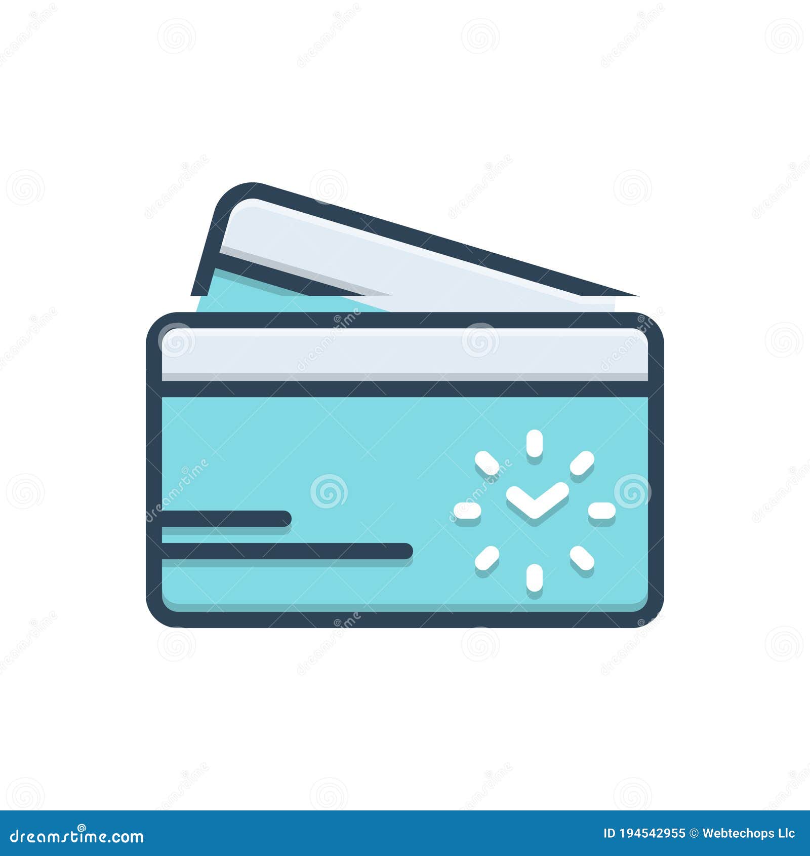 Color Illustration Icon for Time, Card and Management Stock ...