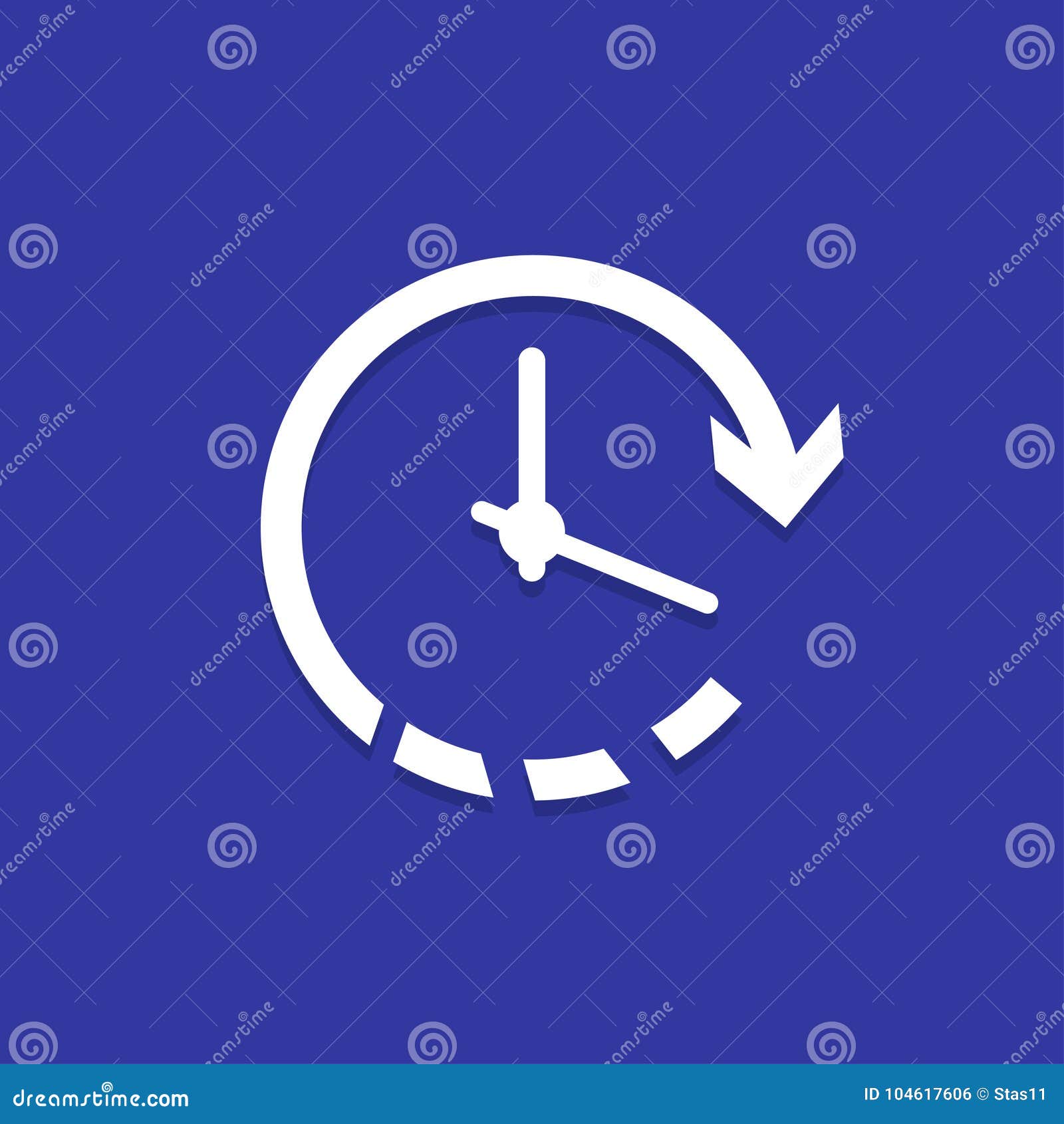 Time Icon. Clock with Arrow Stock Vector - Illustration of deadline ...