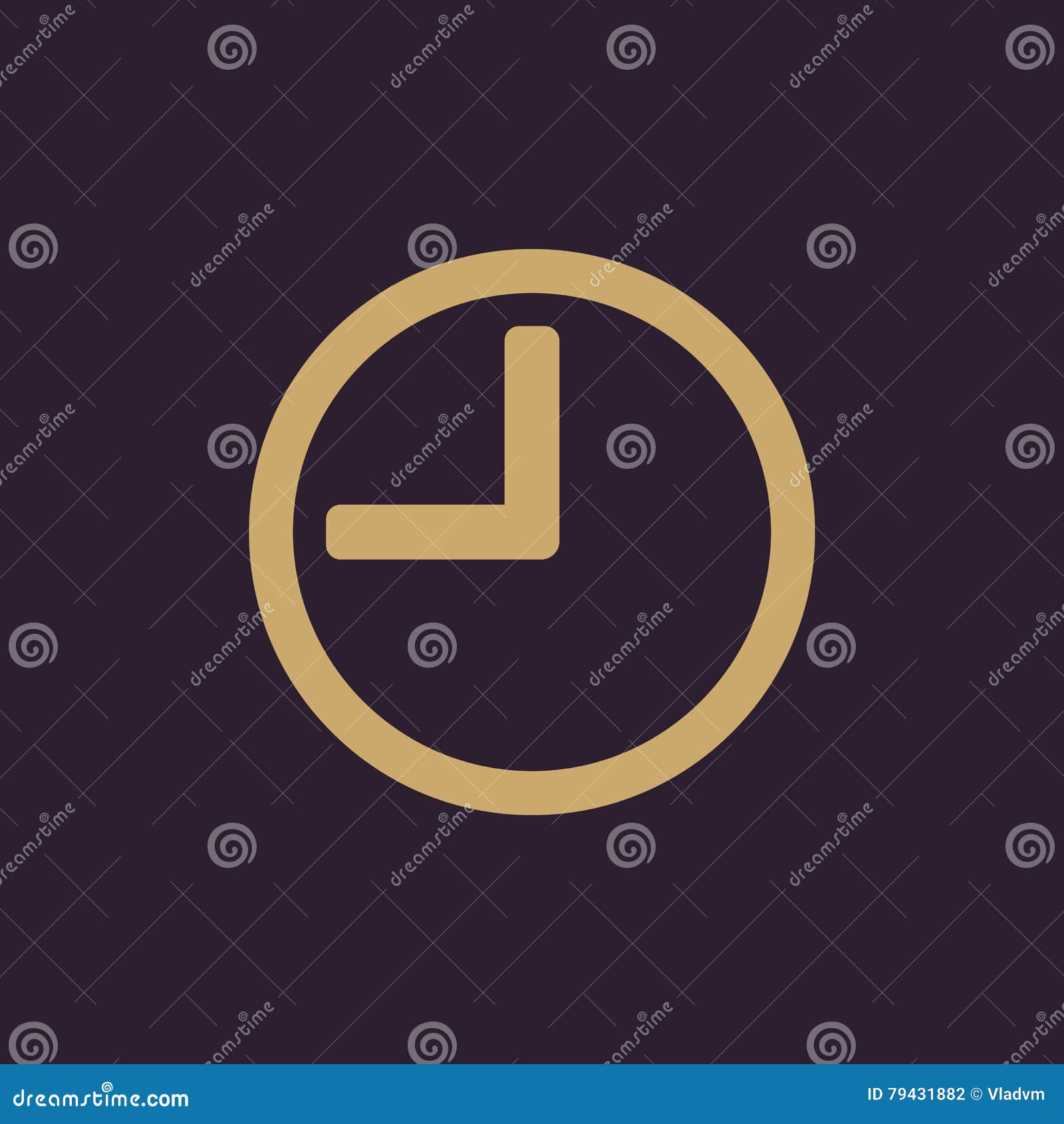 The Time Icon. Clock Sound Symbol Stock Vector - Illustration of ...