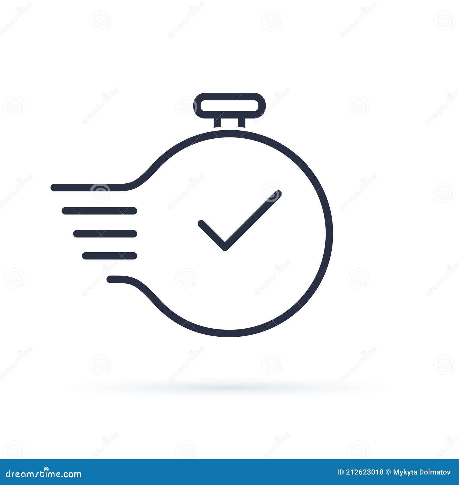 Time Icon Design. Task Time Icon in Modern Outline Style Design. Vector ...