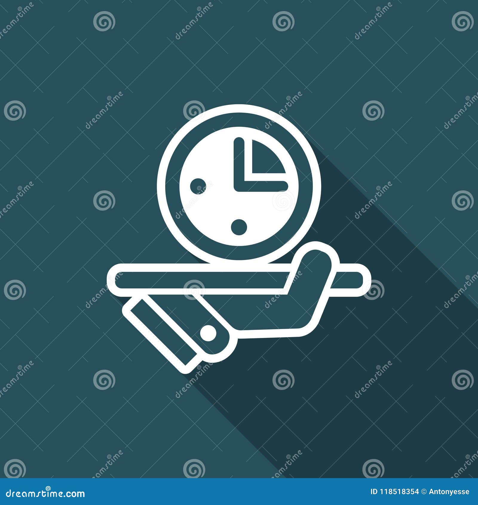 Time icon stock vector. Illustration of customer, icon - 118518354