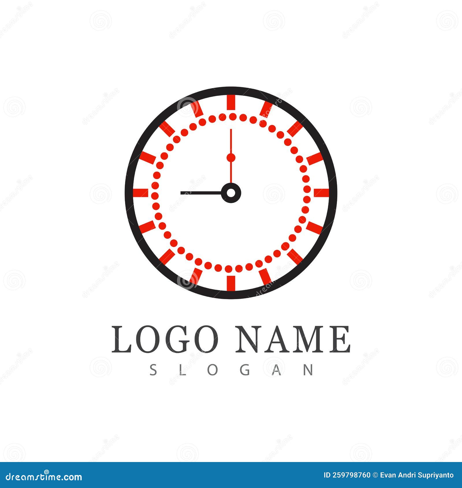 Time Icon Logo Vector in Flat Design Stock Vector - Illustration of ...