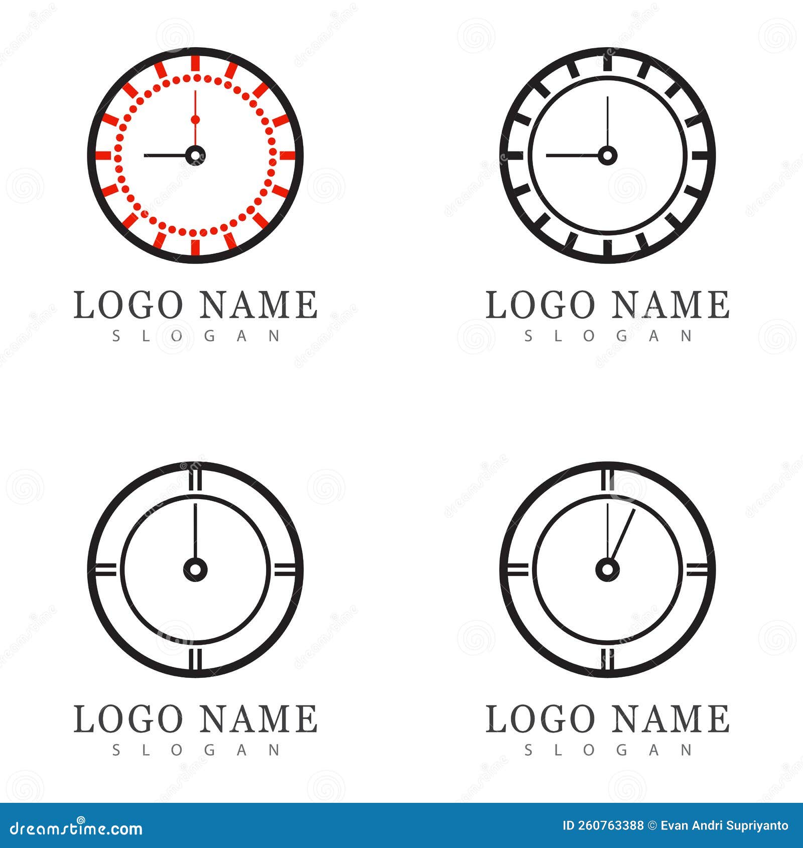 Time Icon Logo Vector in Flat Design Stock Vector - Illustration of ...