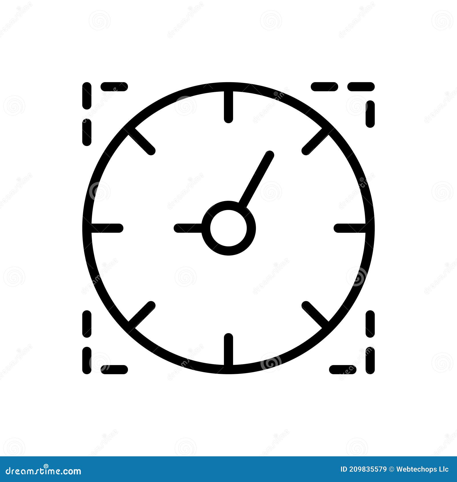 Black Line Icon for Time, Period and Duration Stock Vector ...