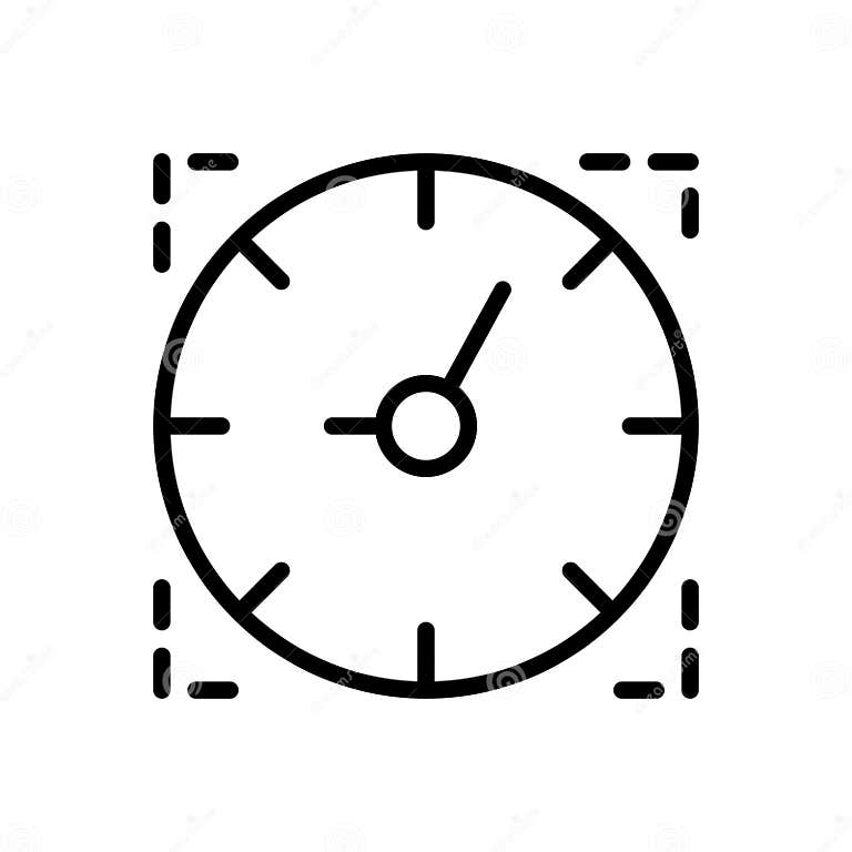 Black Line Icon for Time, Period and Duration Stock Vector ...