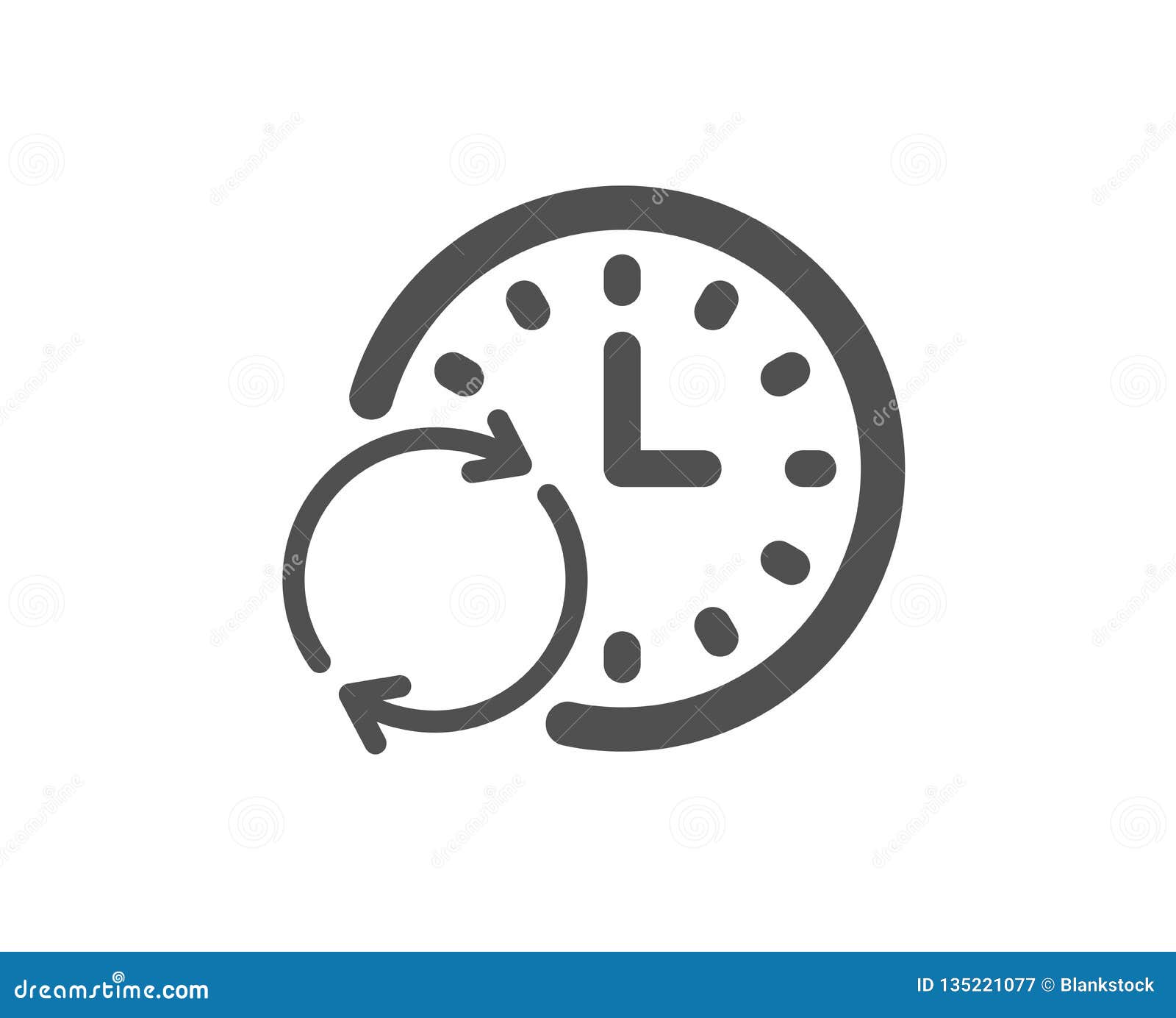 Time Icon. Update Clock Sign. Vector Stock Vector - Illustration of ...