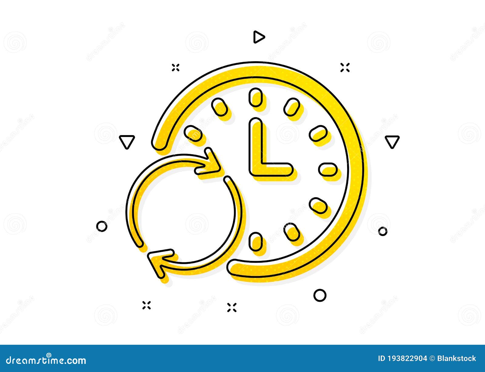 Time Icon. Update Clock Sign. Vector Stock Vector - Illustration of ...